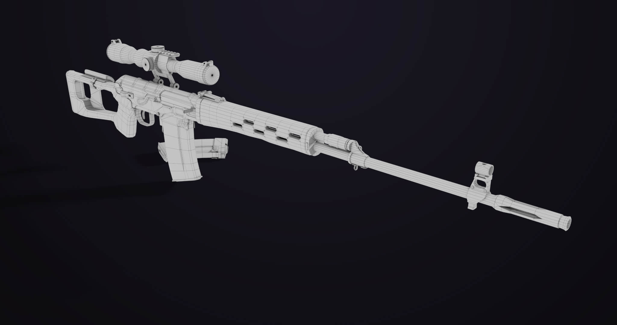 Sniper Rifle 01 Black Rig All PBR Unity UE Textures - 3D Model by Eight ...