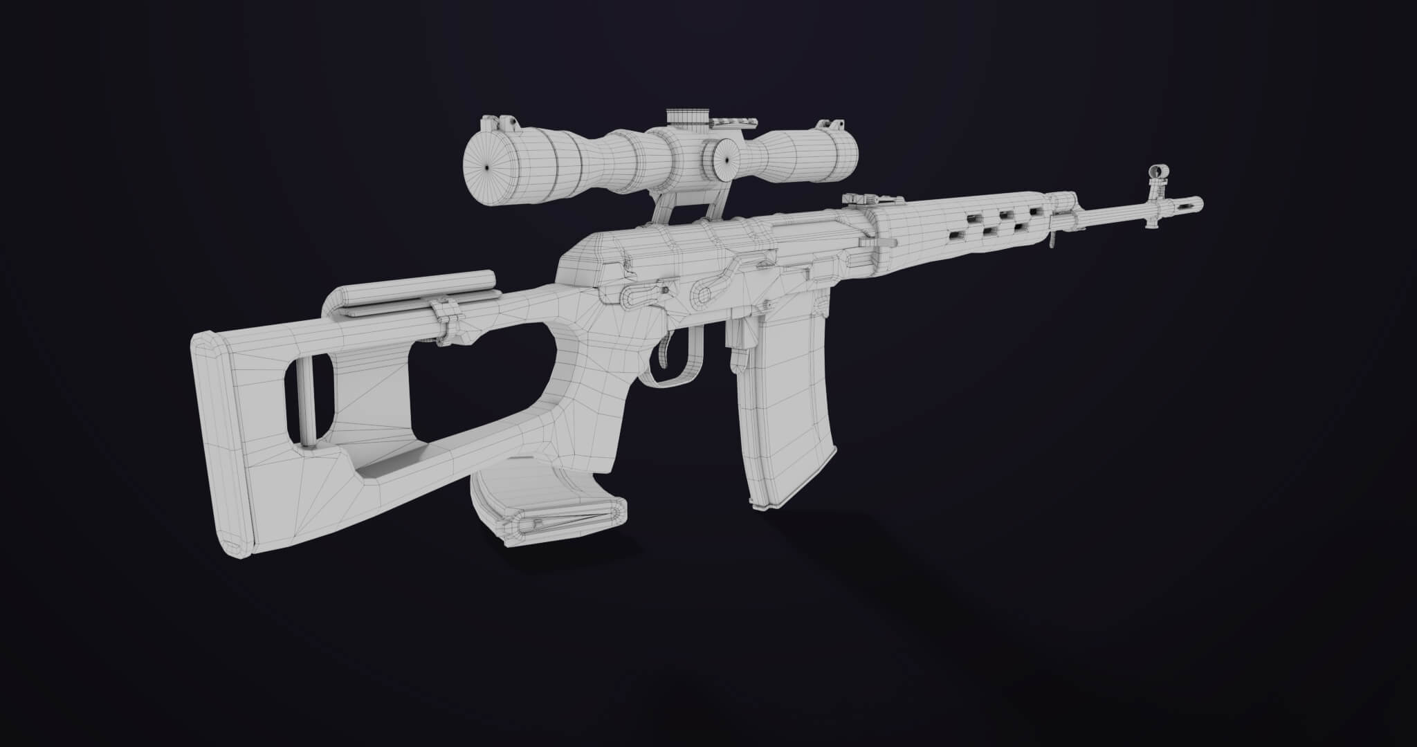 Sniper Rifle 01 Black Rig All PBR Unity UE Textures - 3D Model by Eight ...