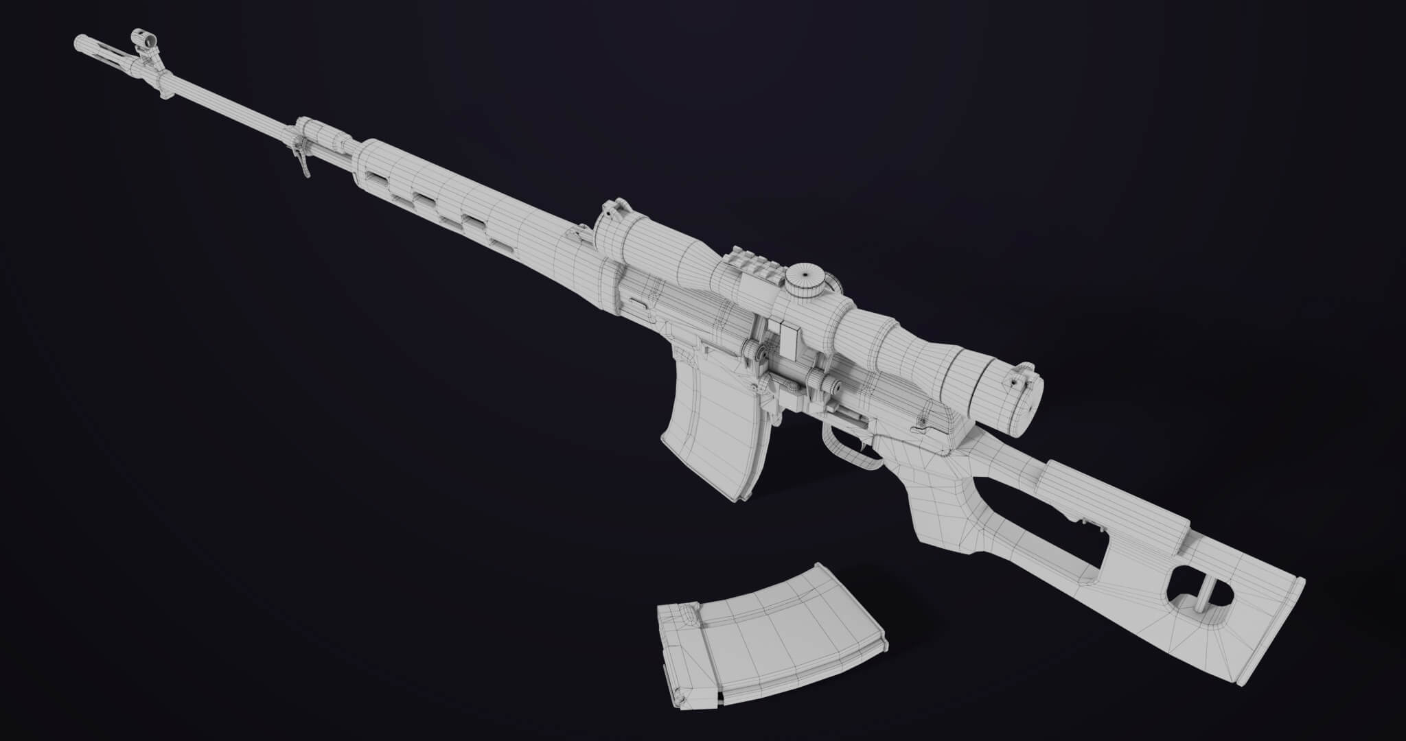 Sniper Rifle 01 Black Rig All PBR Unity UE Textures - 3D Model by Eight ...