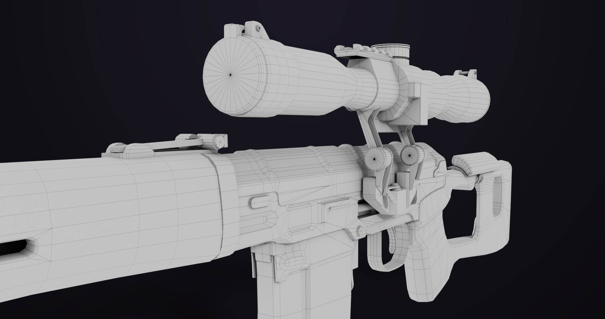 Sniper Rifle 01 Black Rig All PBR Unity UE Textures - 3D Model by Eight ...