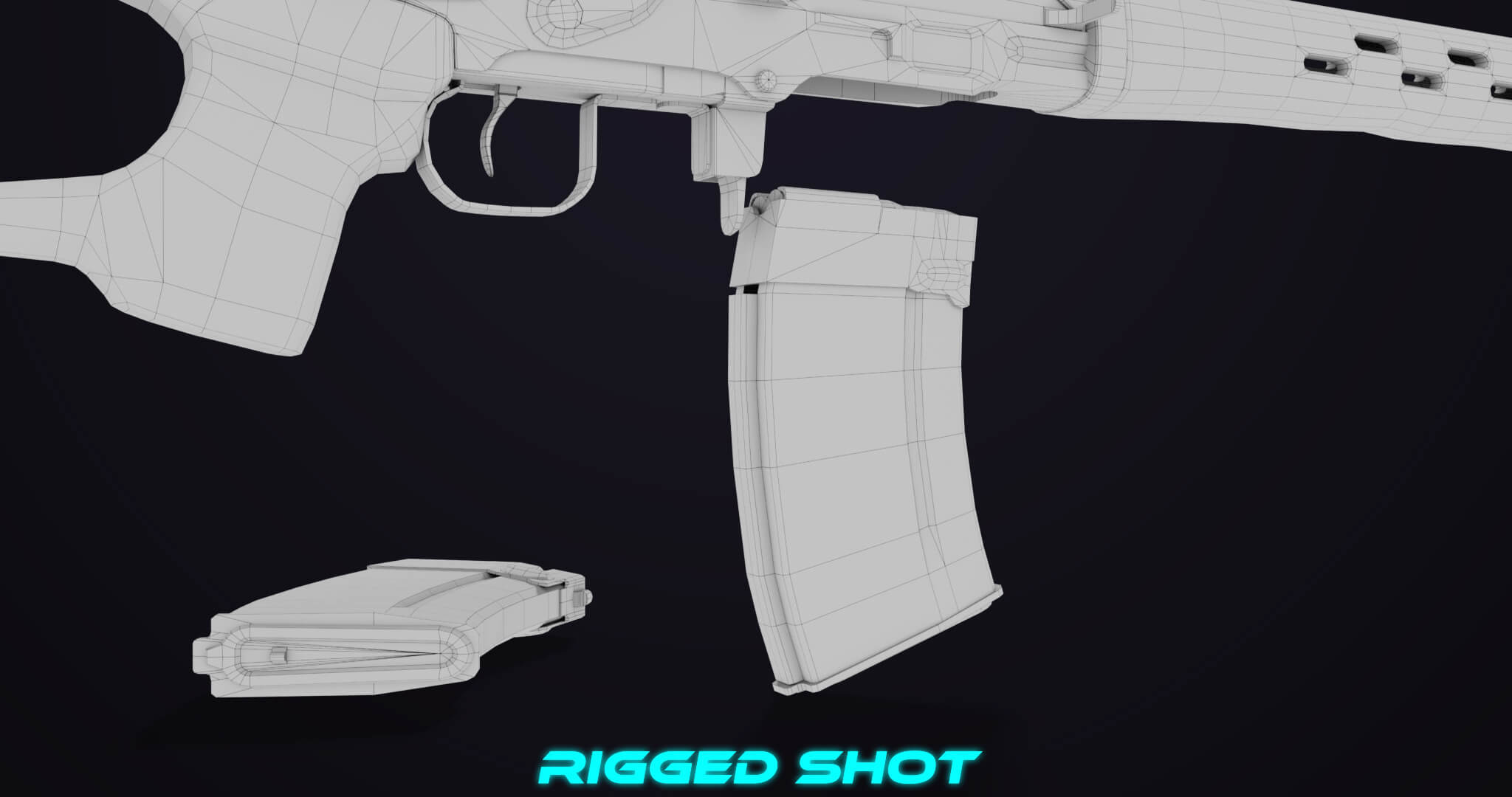 Sniper Rifle 01 Black Rig All PBR Unity UE Textures - 3D Model by Eight ...