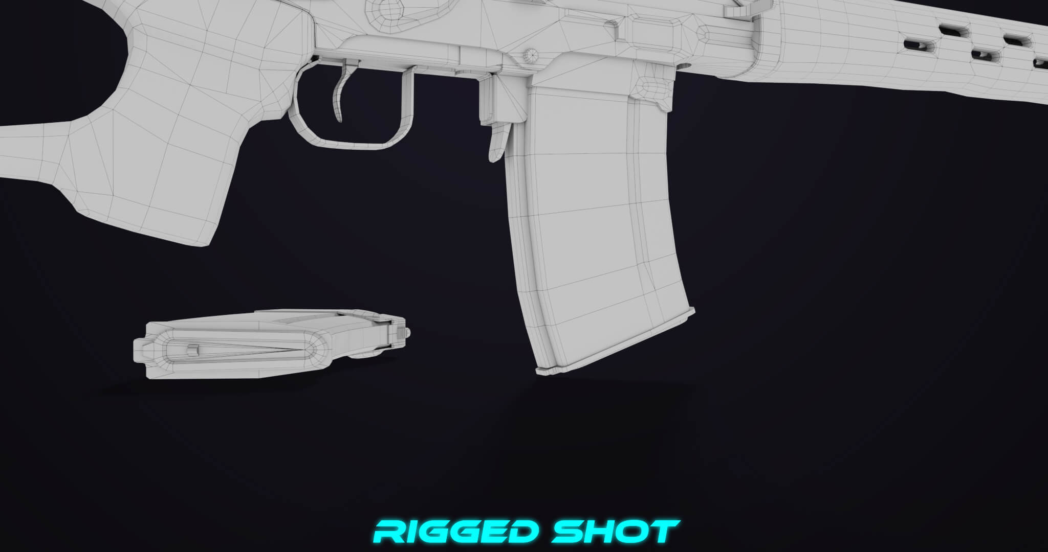 Sniper Rifle 01 Black Rig All PBR Unity UE Textures - 3D Model by Eight ...