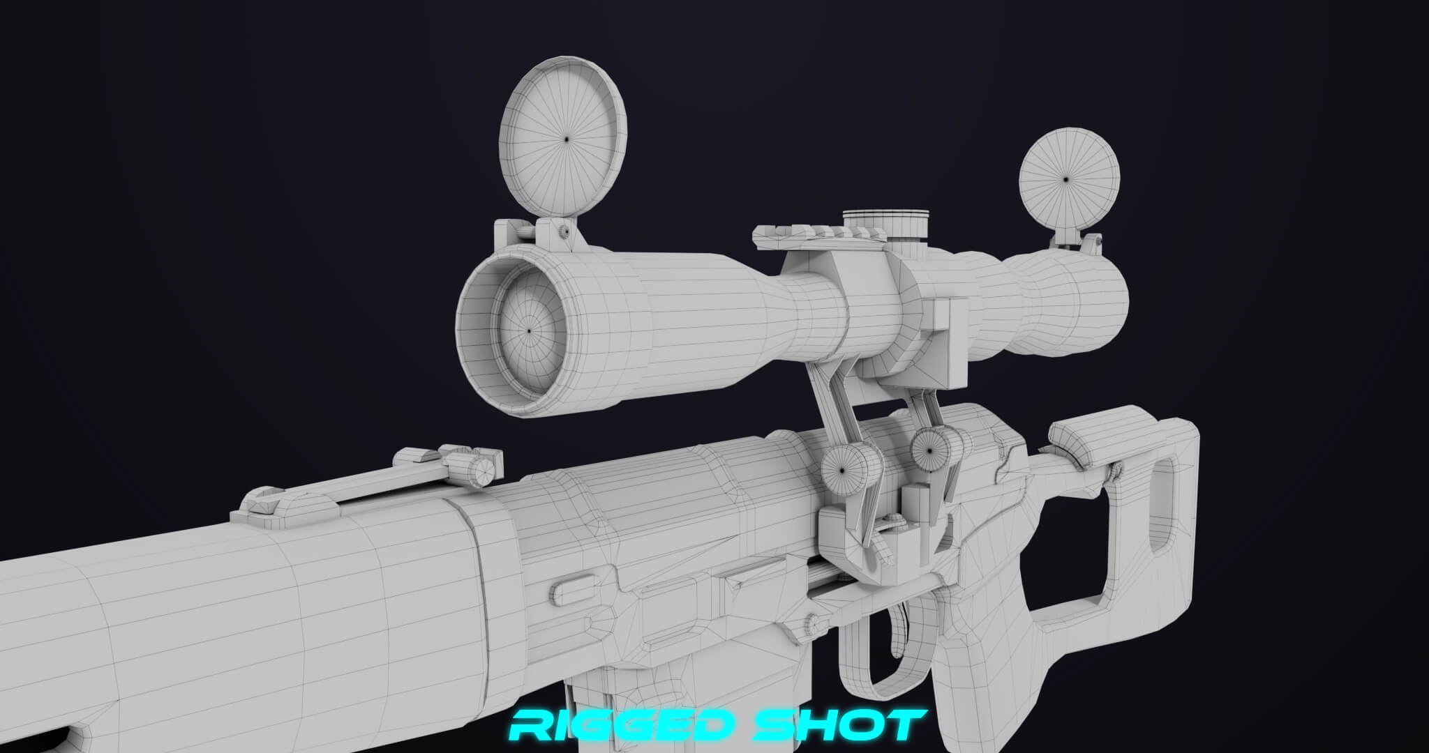 Sniper Rifle 01 Black Rig All PBR Unity UE Textures - 3D Model by Eight ...