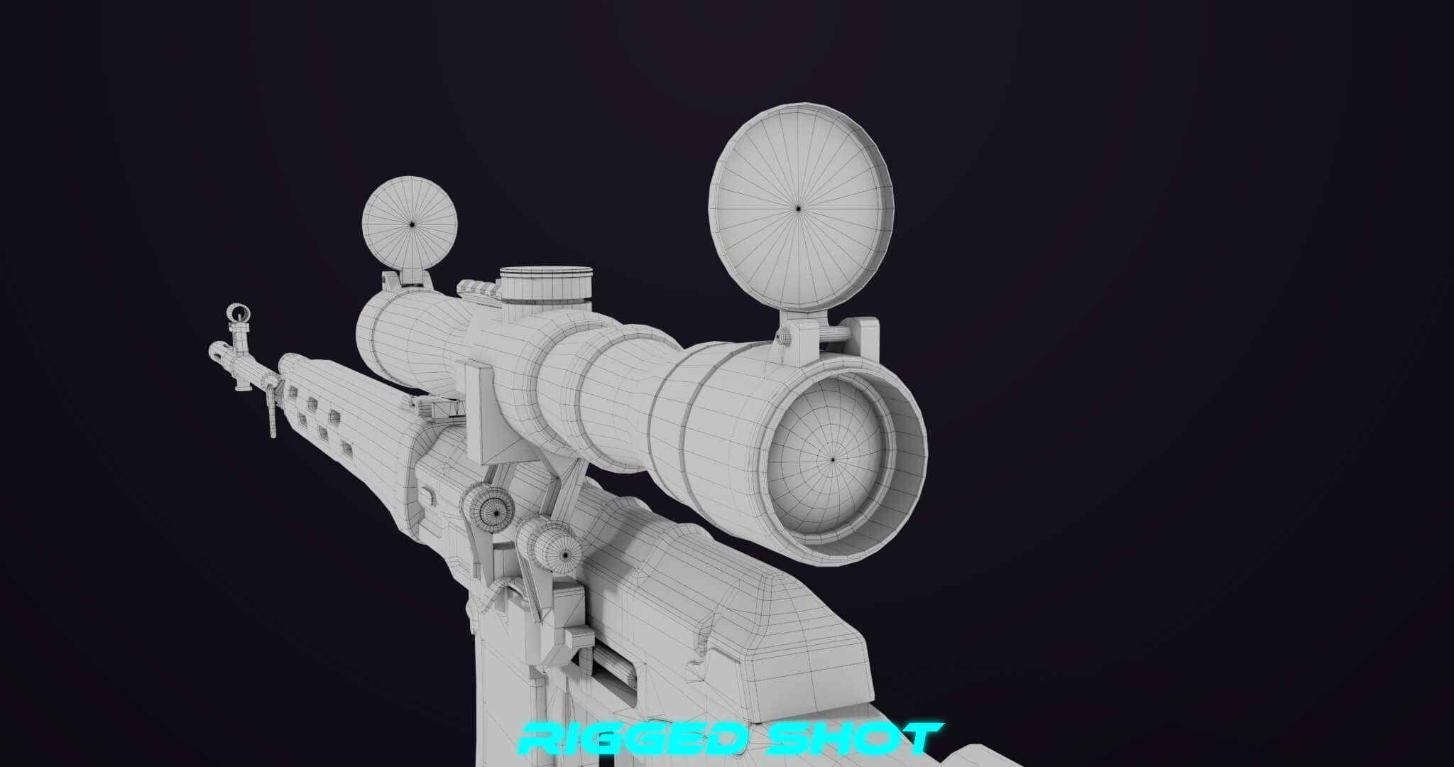 Sniper Rifle 01 Black Rig All PBR Unity UE Textures - 3D Model by Eight ...