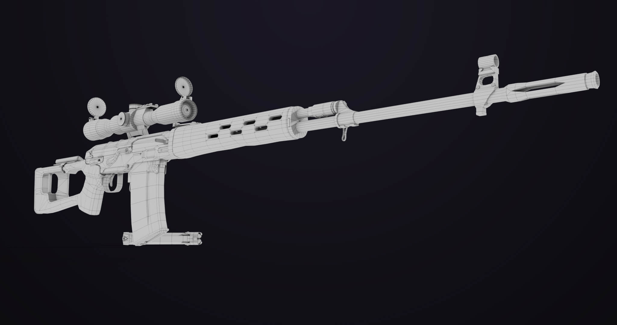 Sniper Rifle 01 Black Rig All PBR Unity UE Textures - 3D Model by Eight ...