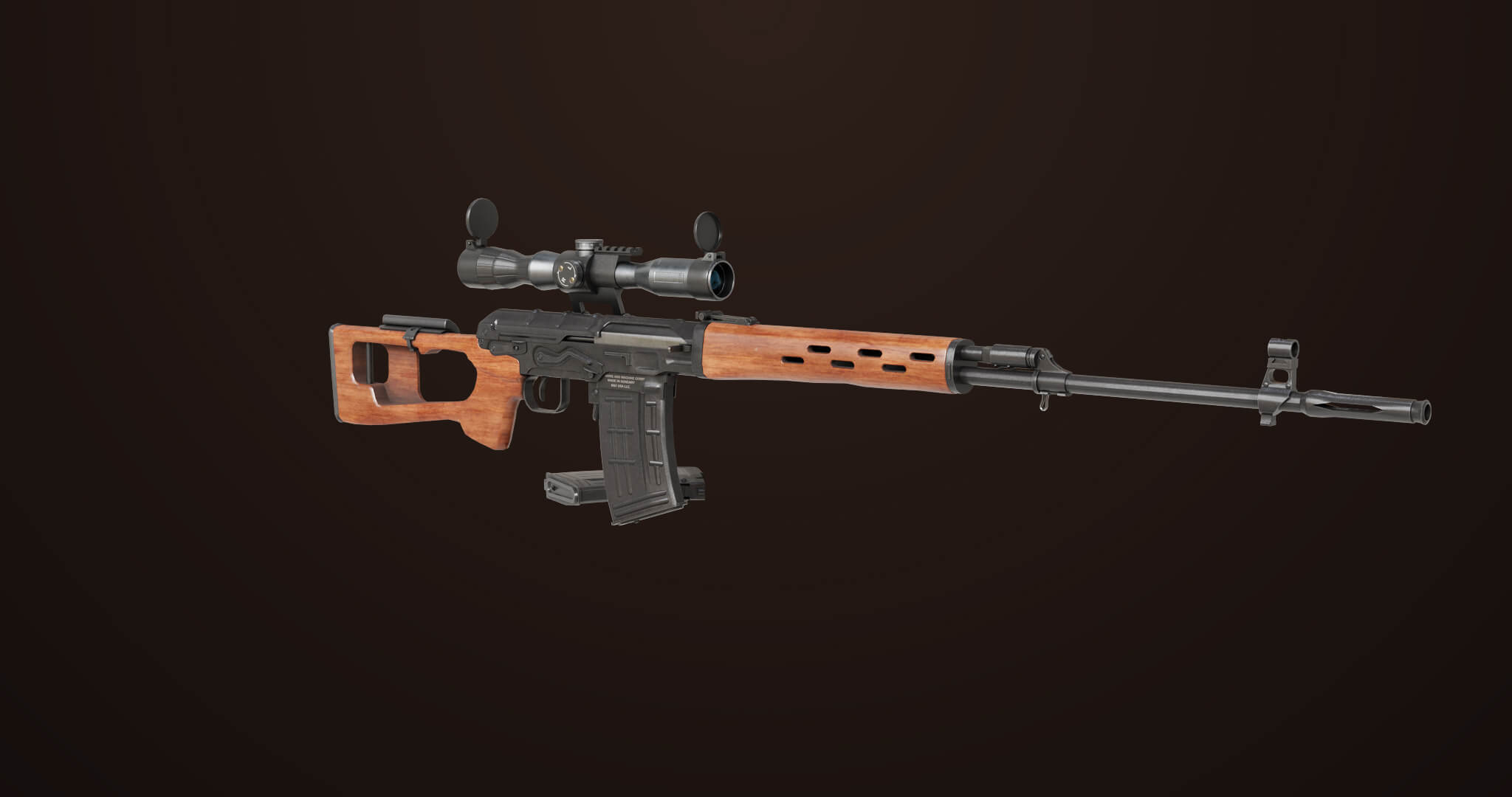 Sniper Rifle 01 Wood Rig All PBR Unity UE Textures - 3D Model by Eight ...