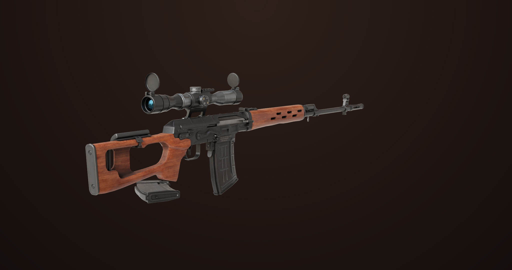 Sniper Rifle 01 Wood Rig All PBR Unity UE Textures - 3D Model by Eight ...