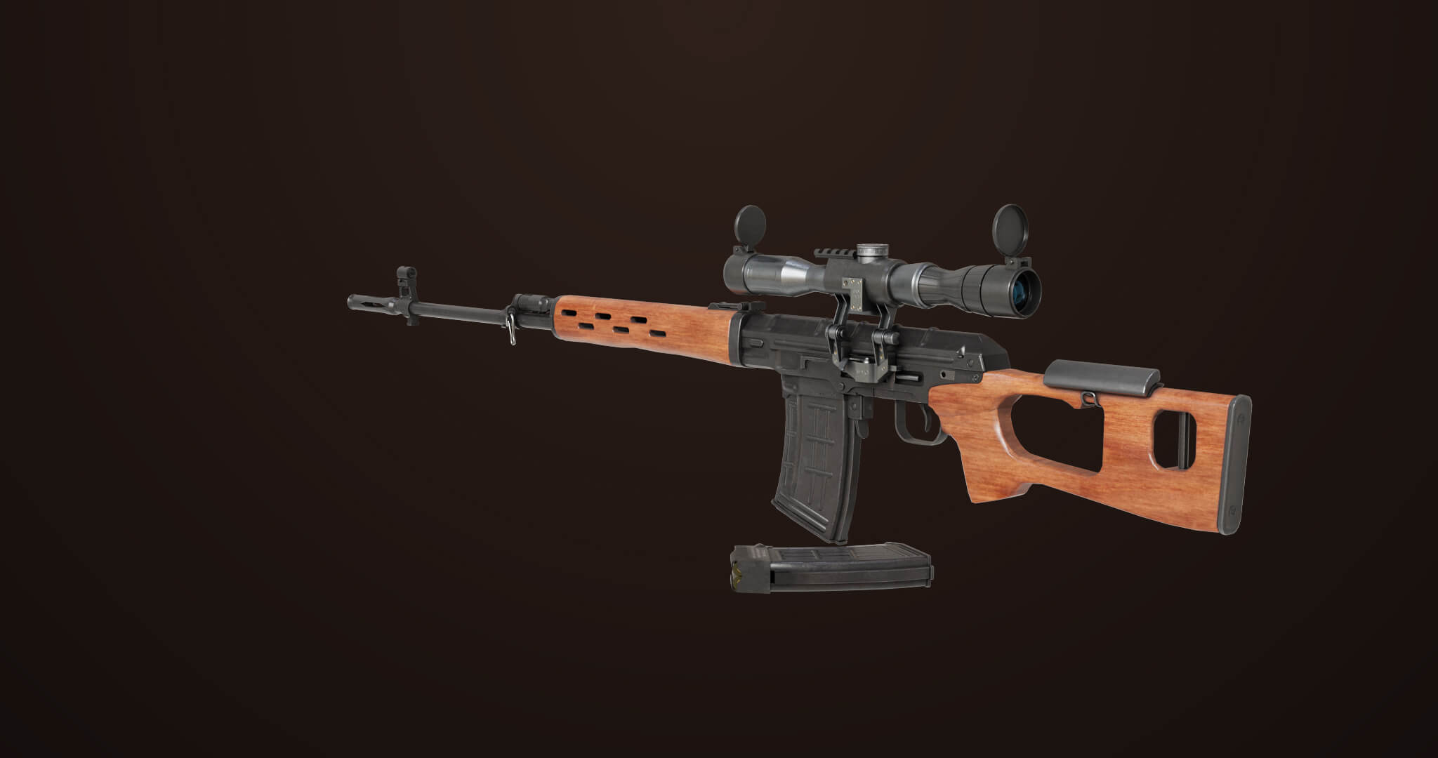 Sniper Rifle 01 Wood Rig All PBR Unity UE Textures - 3D Model by Eight ...