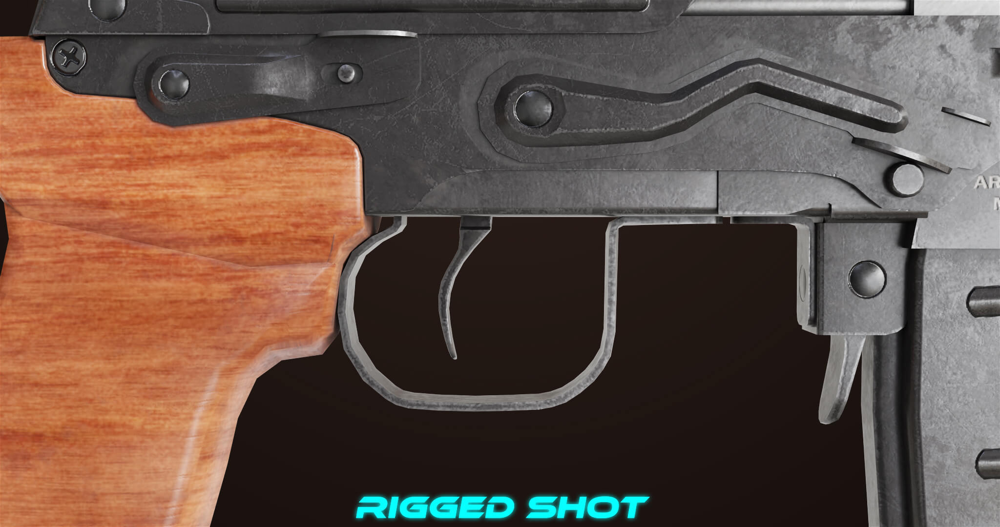 Sniper Rifle 01 Wood Rig All PBR Unity UE Textures - 3D Model by Eight ...