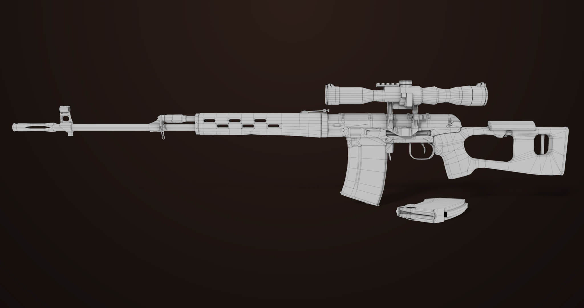 Sniper Rifle 01 Wood Rig All PBR Unity UE Textures - 3D Model by Eight ...