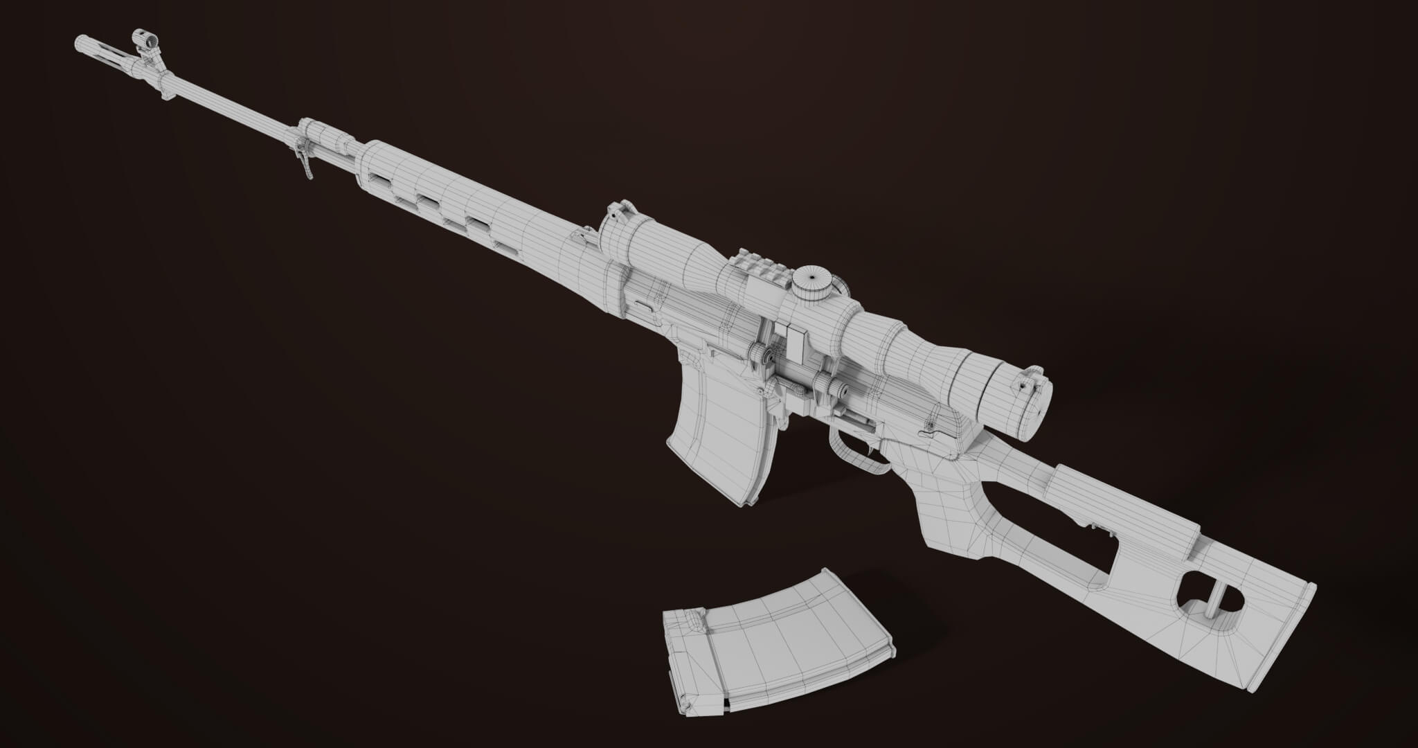 Sniper Rifle 01 Wood Rig All PBR Unity UE Textures - 3D Model by Eight ...