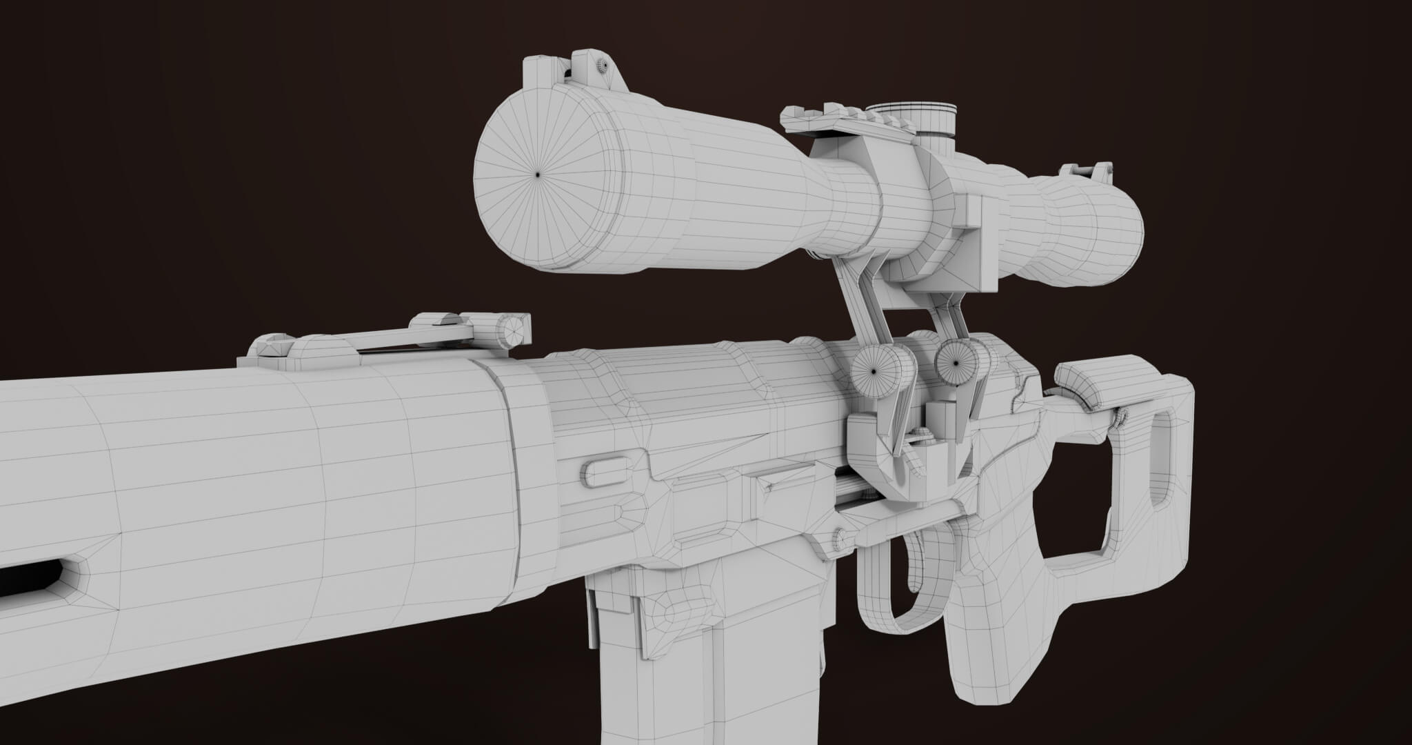Sniper Rifle 01 Wood Rig All PBR Unity UE Textures - 3D Model by Eight ...