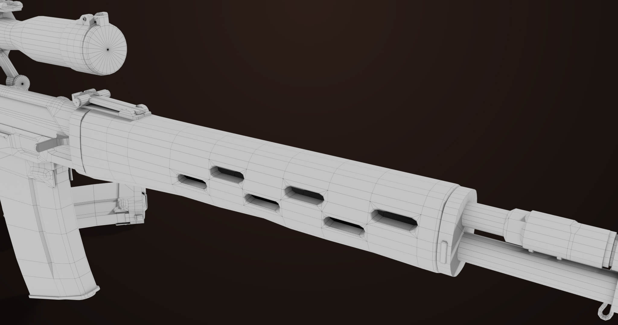 Sniper Rifle 01 Wood Rig All PBR Unity UE Textures - 3D Model by Eight ...