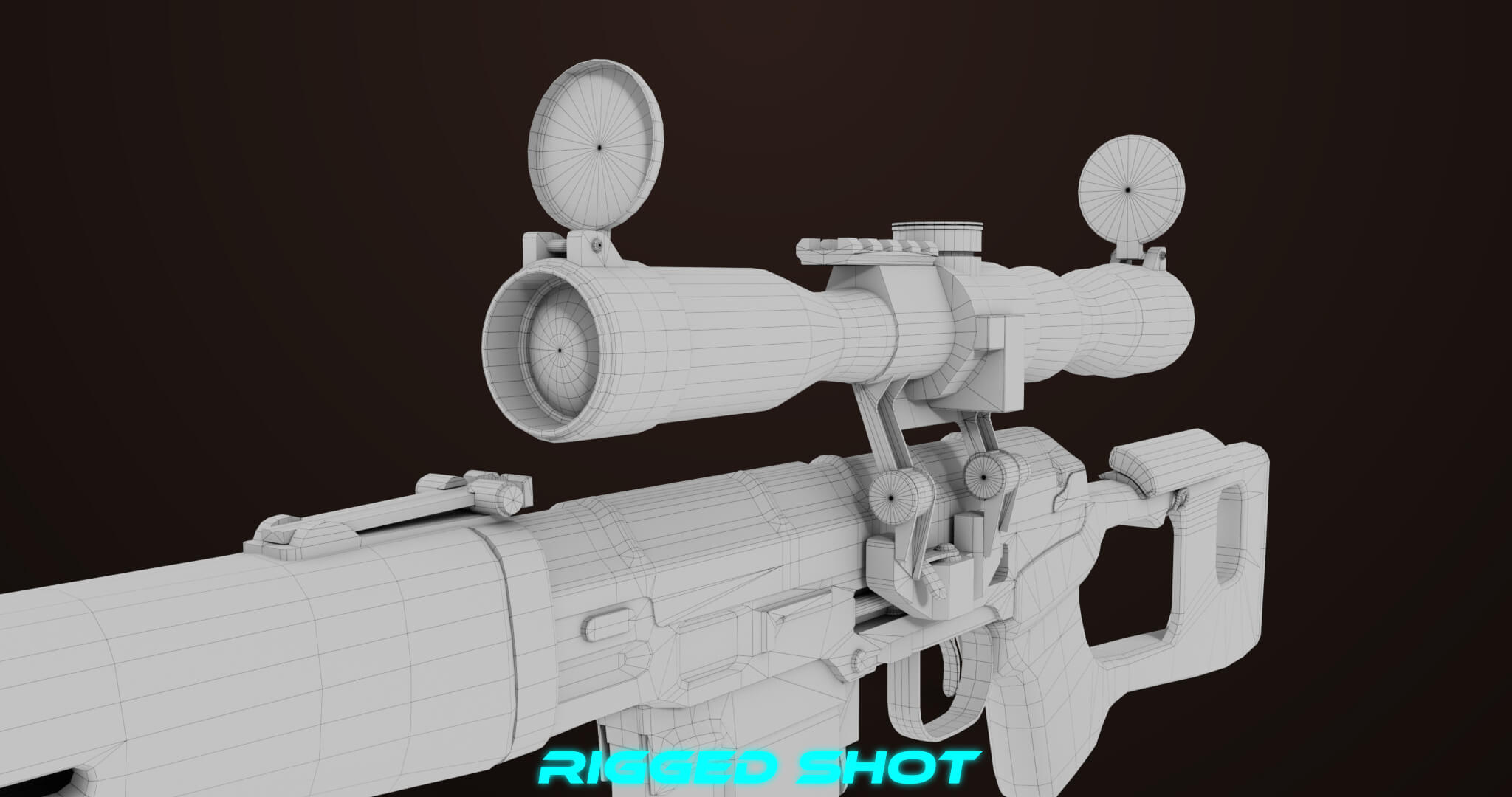 Sniper Rifle 01 Wood Rig All PBR Unity UE Textures - 3D Model by Eight ...