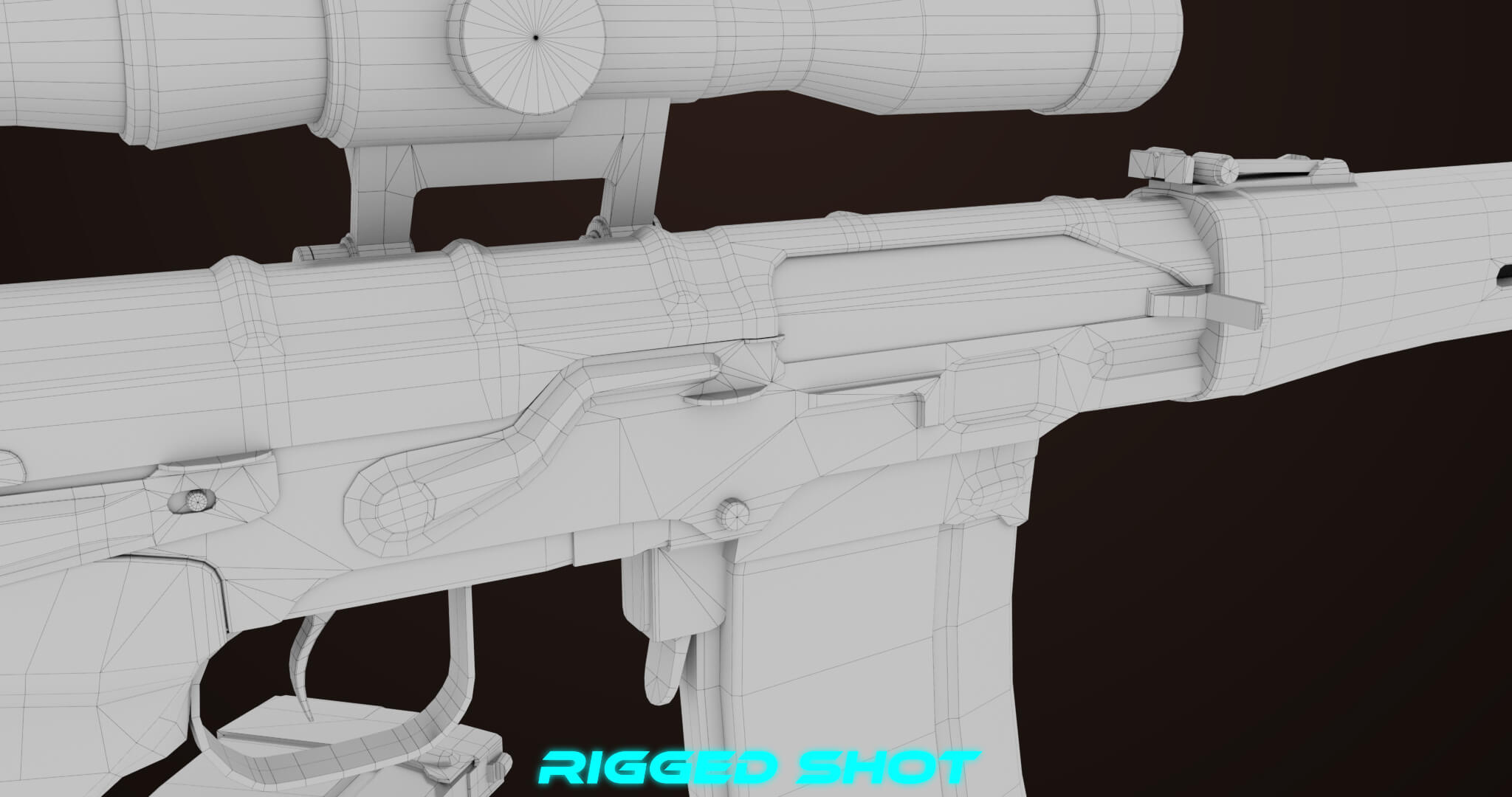 Sniper Rifle 01 Wood Rig All PBR Unity UE Textures - 3D Model by Eight ...