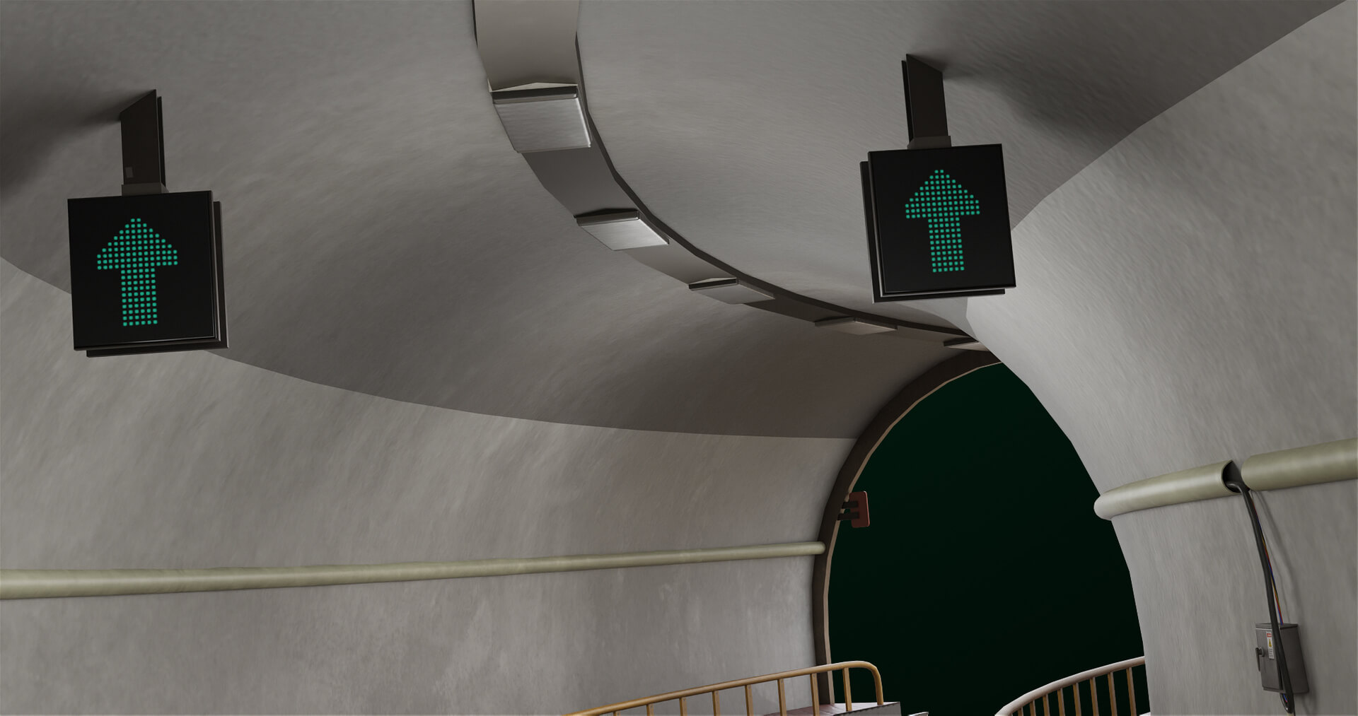 Subway Road Tunnel 03 All PBR Unity UE Textures Included - 3D Model by ...