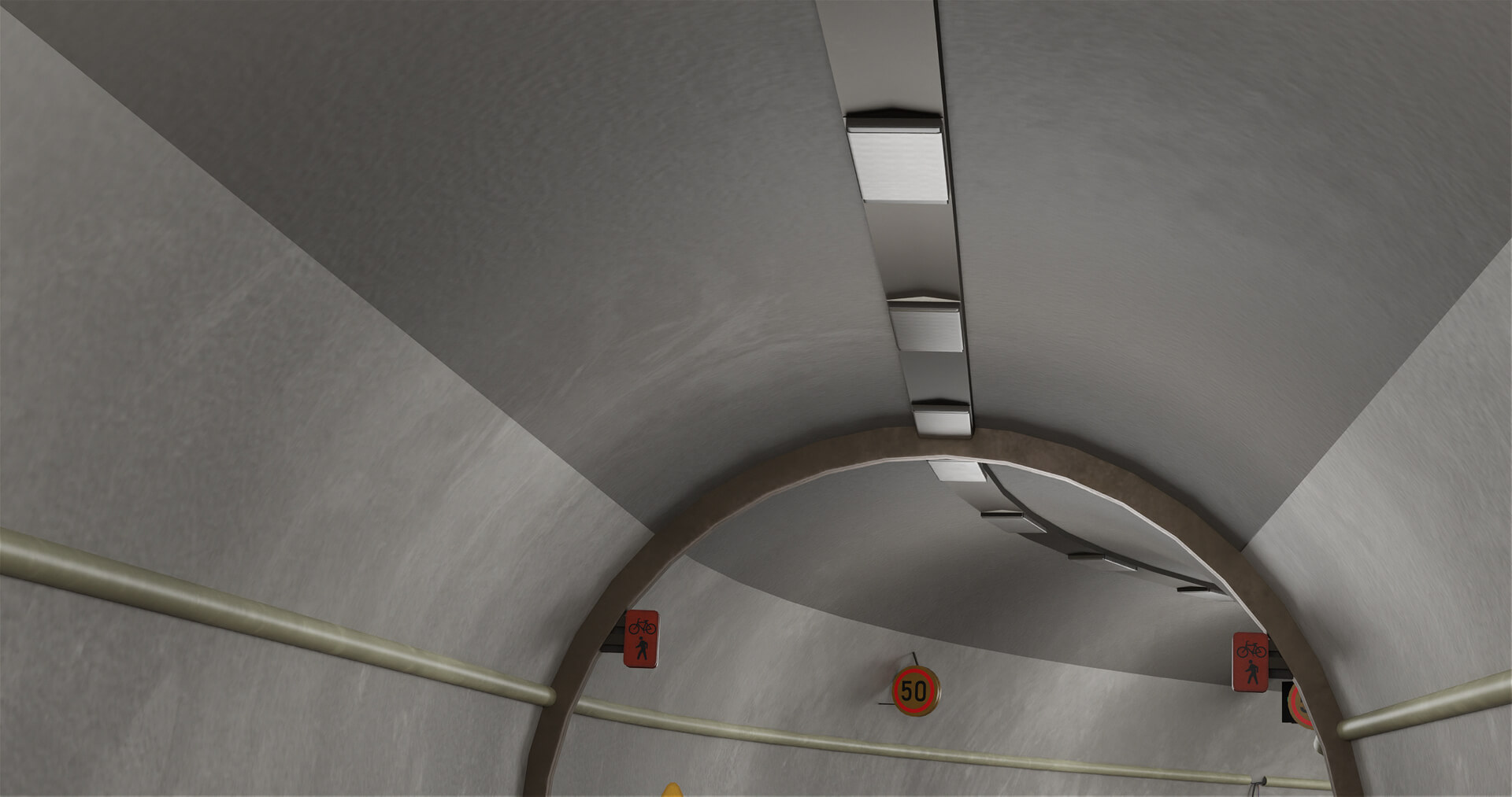 Subway Road Tunnel 03 All PBR Unity UE Textures Included - 3D Model by ...