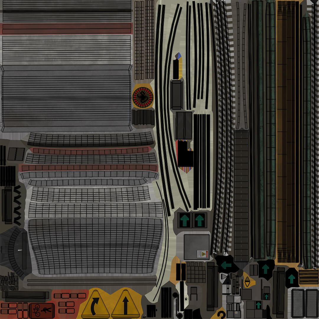 Subway Road Tunnel 03 All PBR Unity UE Textures Included - 3D Model by ...