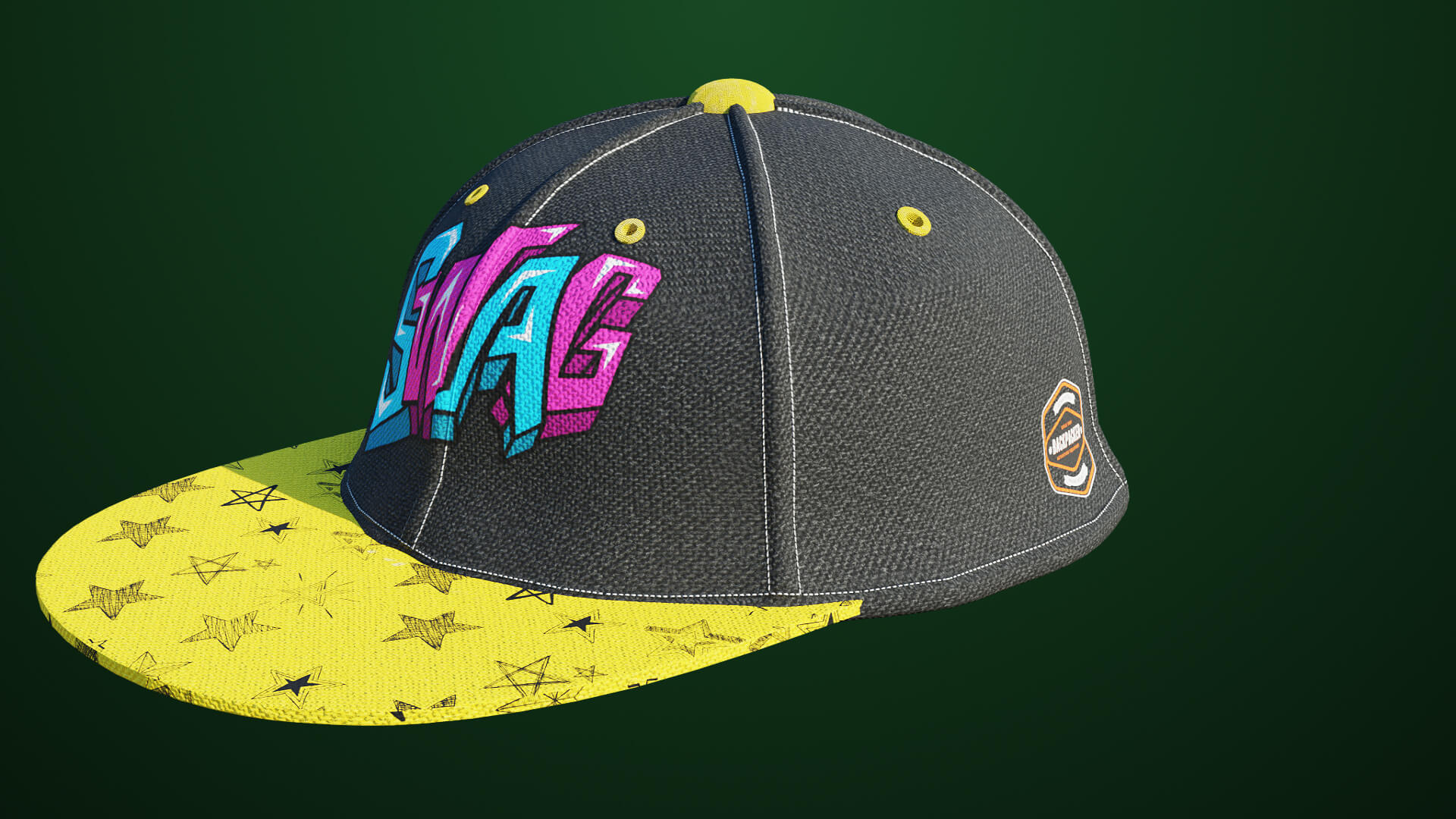 Swag Cap All PBR Unity UE Textures Included - 3D Model by Eight Vertex