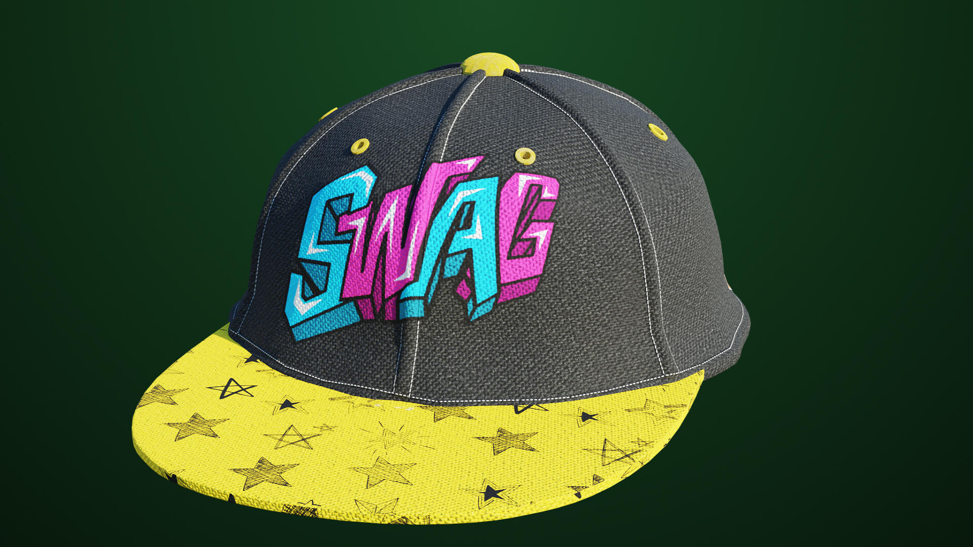 Swag Cap All PBR Unity UE Textures Included - 3D Model by Eight Vertex