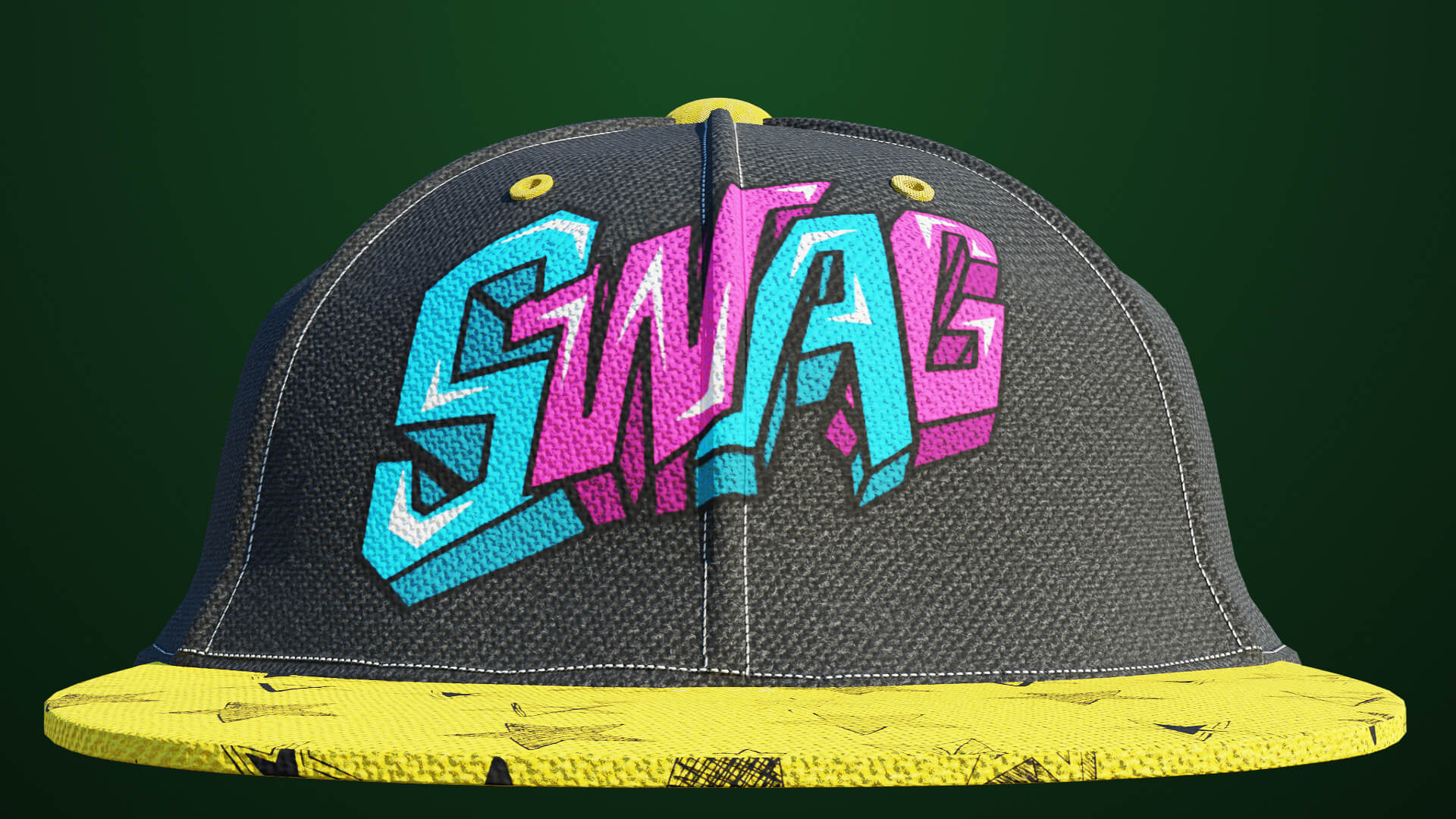 Swag Cap All PBR Unity UE Textures Included - 3D Model by Eight Vertex