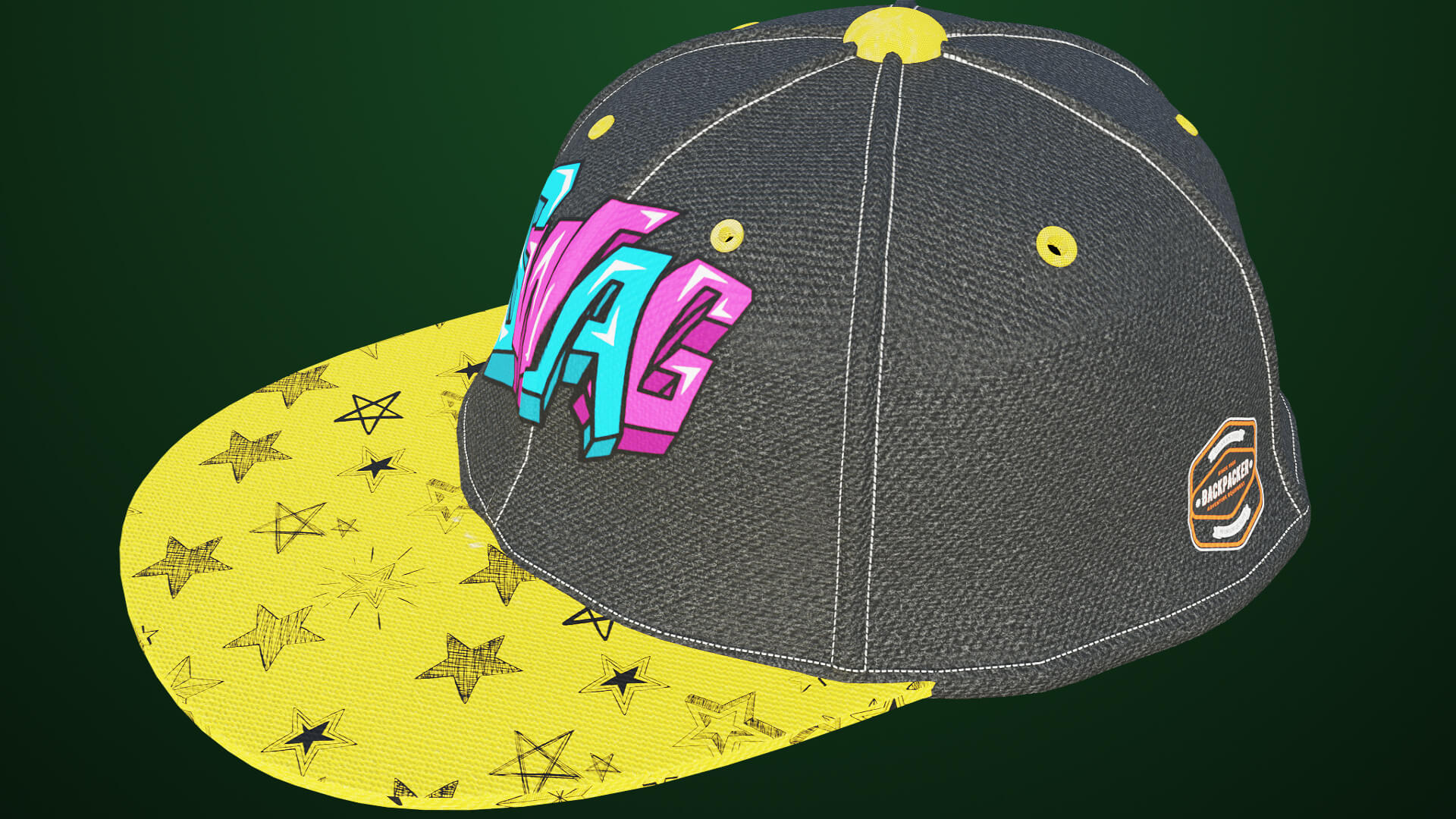 Swag Cap All PBR Unity UE Textures Included - 3D Model by Eight Vertex