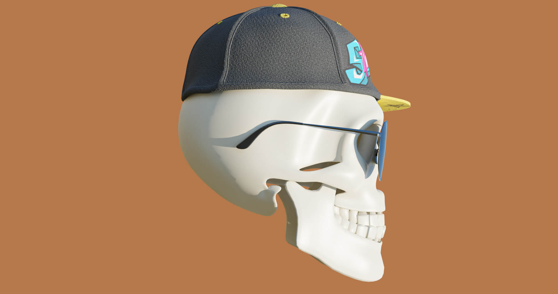 Swag Skull Game Ready With PBR Unity UE Textures - 3D Model by Eight Vertex