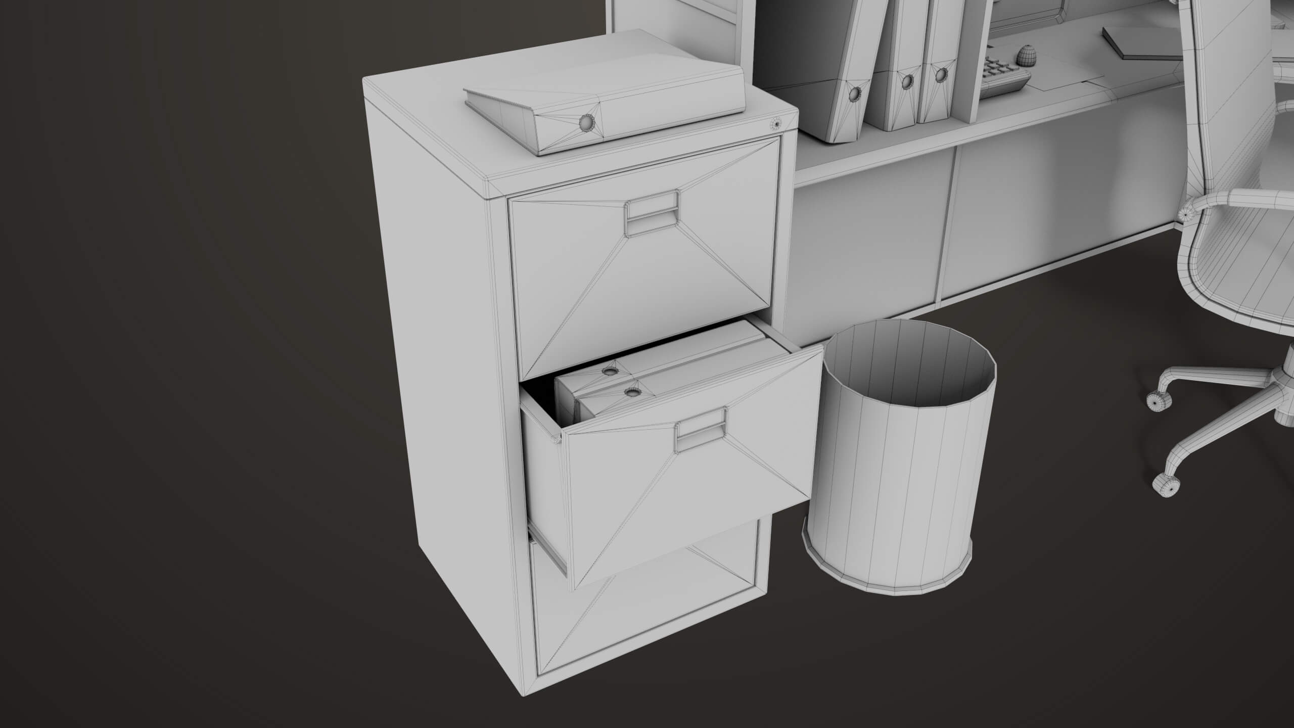 Office Desk Props Single Mat All PBR Unity UE Textures - 3D Model by ...