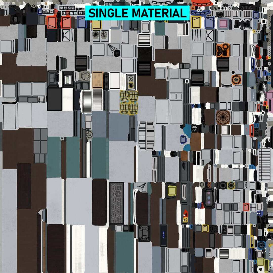 Office Desk Props Single Mat All PBR Unity UE Textures - 3D Model by ...