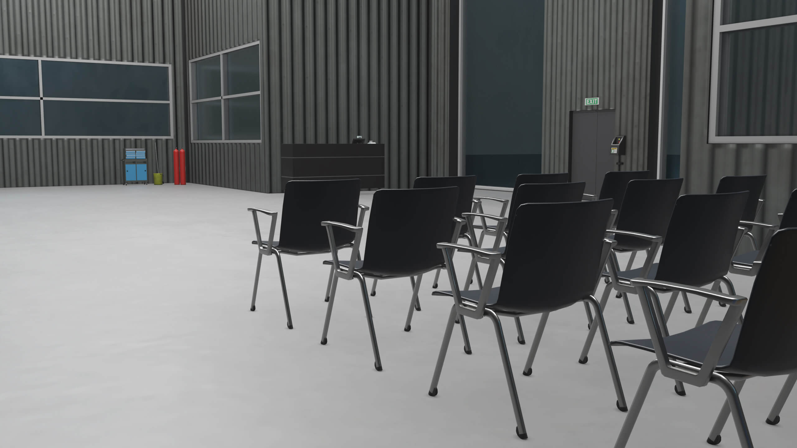 Truck Repair Workshop Interior 01 All PBR Unity UE Textures - 3D Model ...
