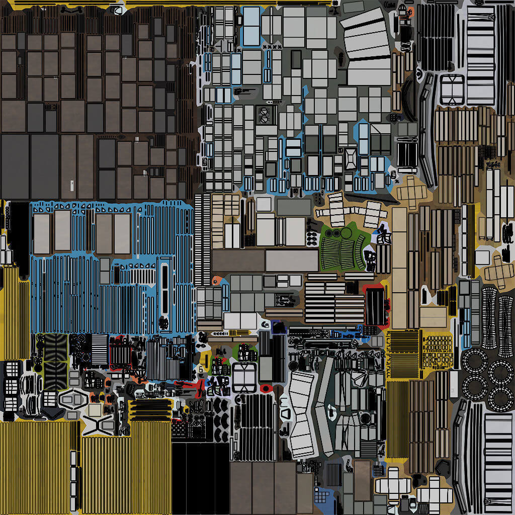 Truck Repair Workshop Interior 01 All PBR Unity UE Textures - 3D Model ...
