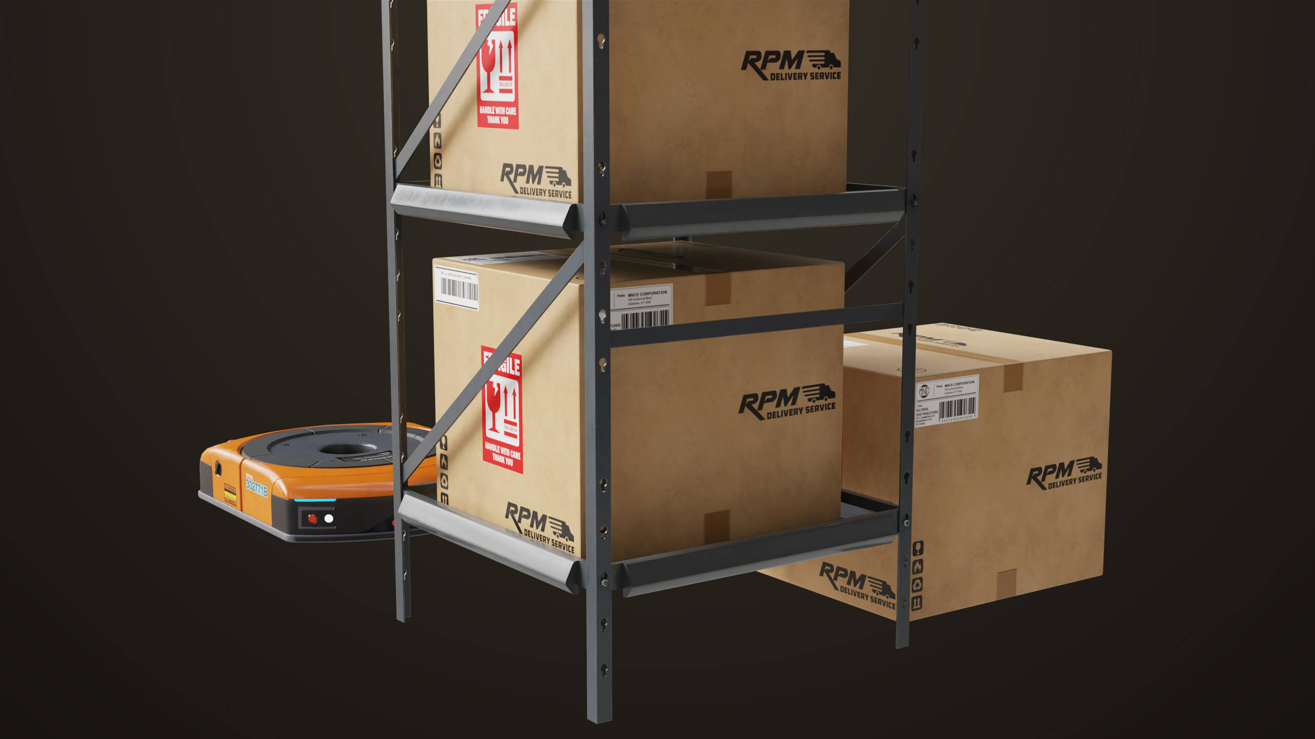 Warehouse Robot Generic All PBR Unity UE Textures - 3D Model by Eight ...