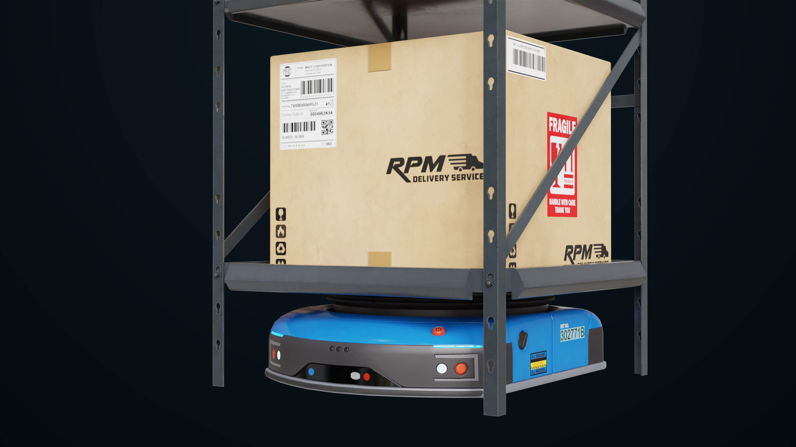 Warehouse Robot Generic All PBR Unity UE Textures - 3D Model by Eight ...