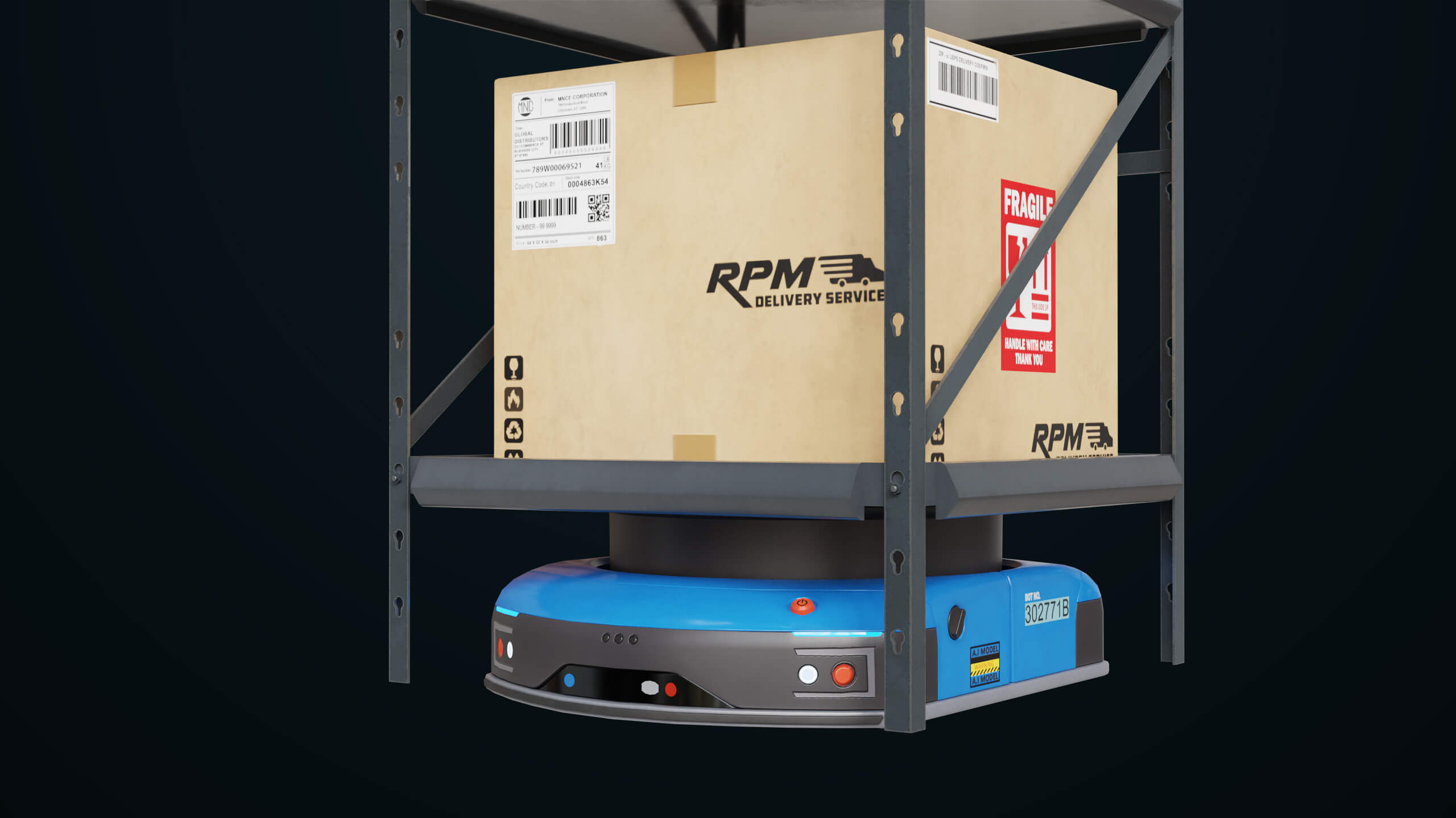 Warehouse Robot Generic All PBR Unity UE Textures - 3D Model by Eight ...