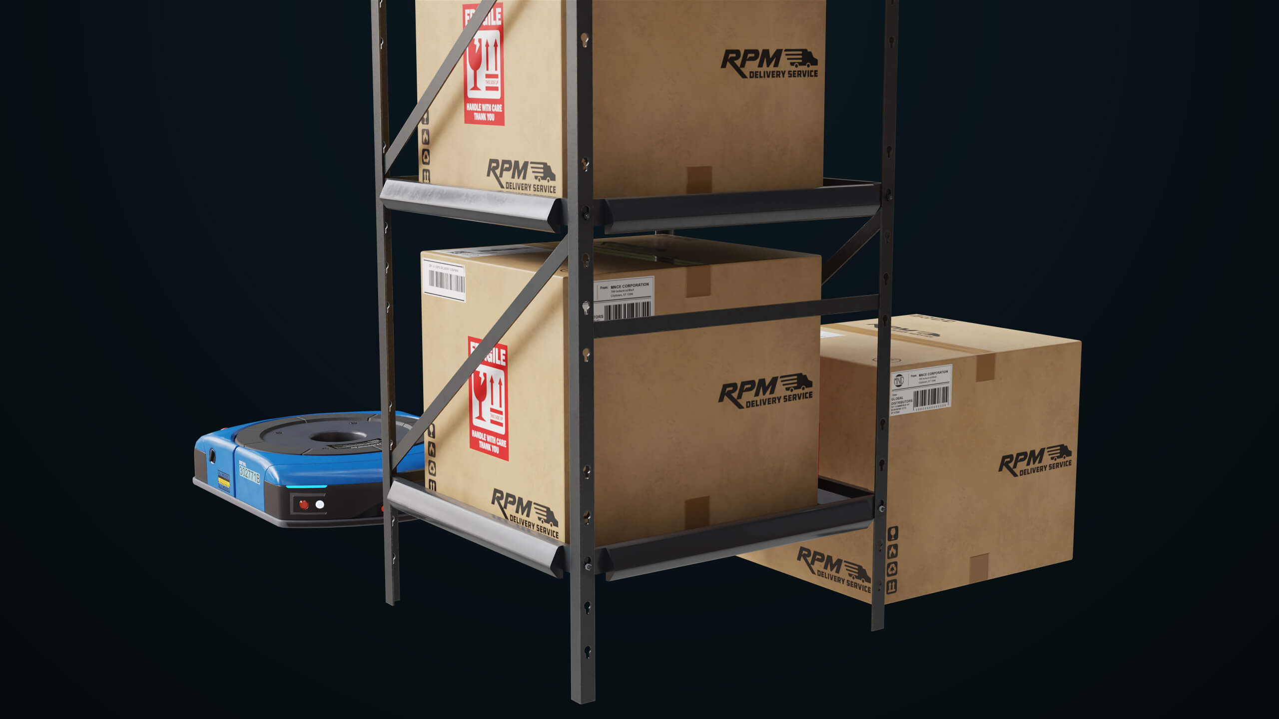 Warehouse Robot Generic All PBR Unity UE Textures - 3D Model by Eight ...