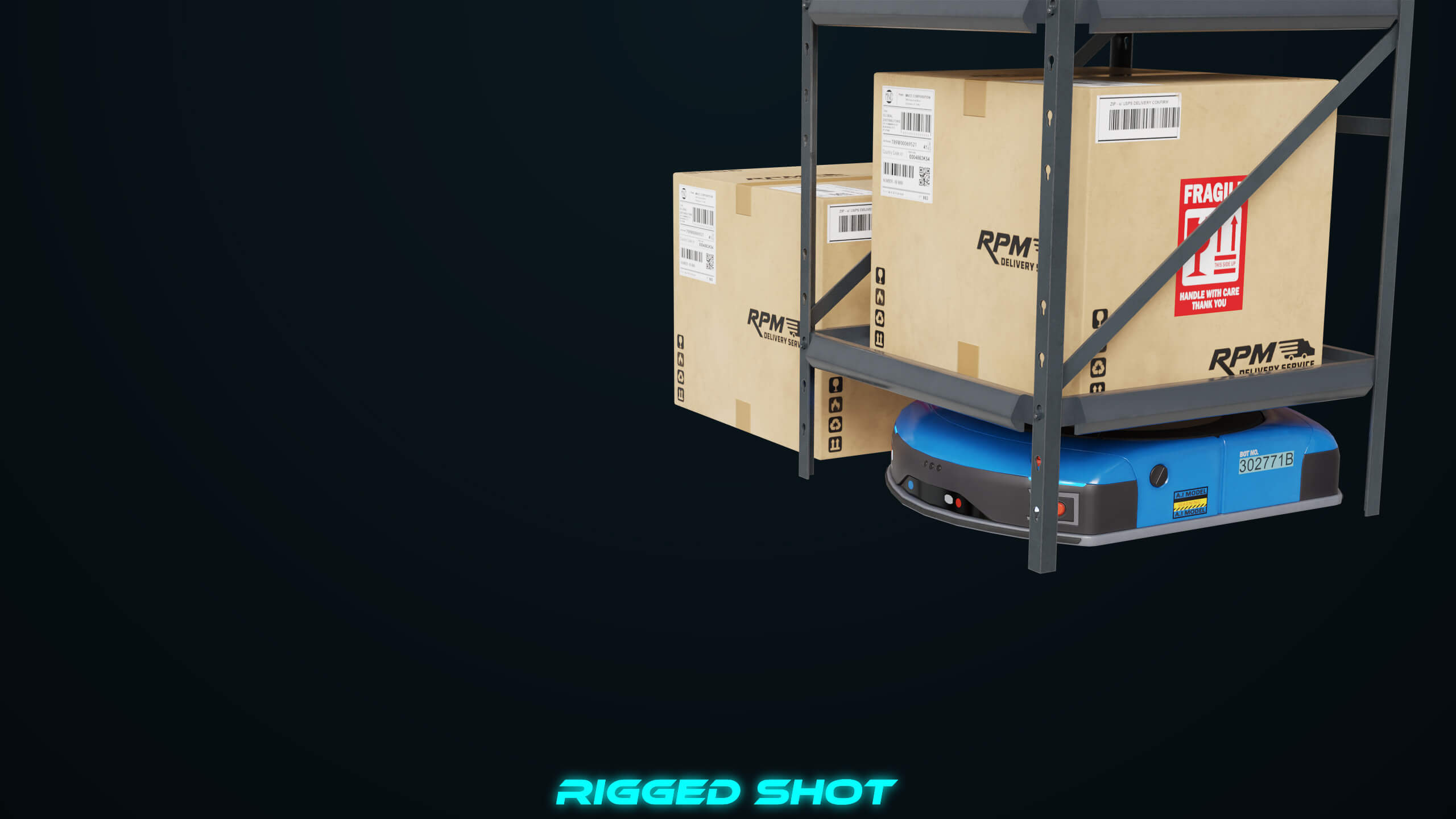 Warehouse Robot Generic All PBR Unity UE Textures - 3D Model by Eight ...