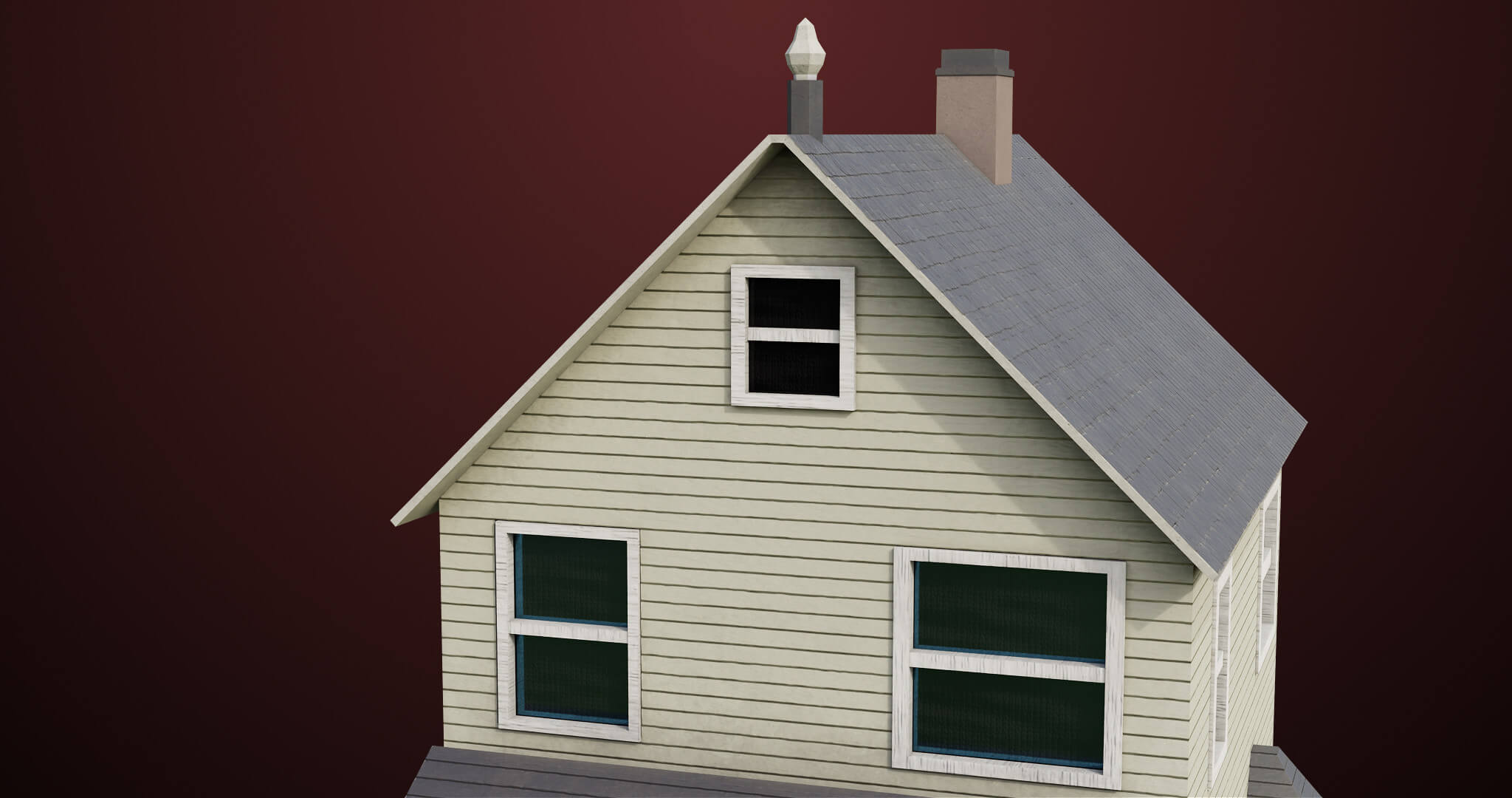 White Wooden House 01 All PBR Unity UE Textures - 3D Model by Eight Vertex