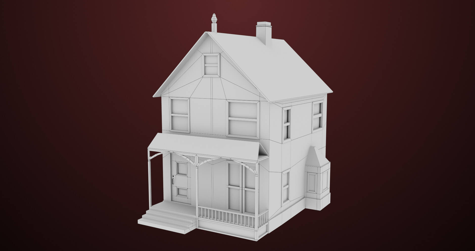 White Wooden House 01 All PBR Unity UE Textures - 3D Model by Eight Vertex