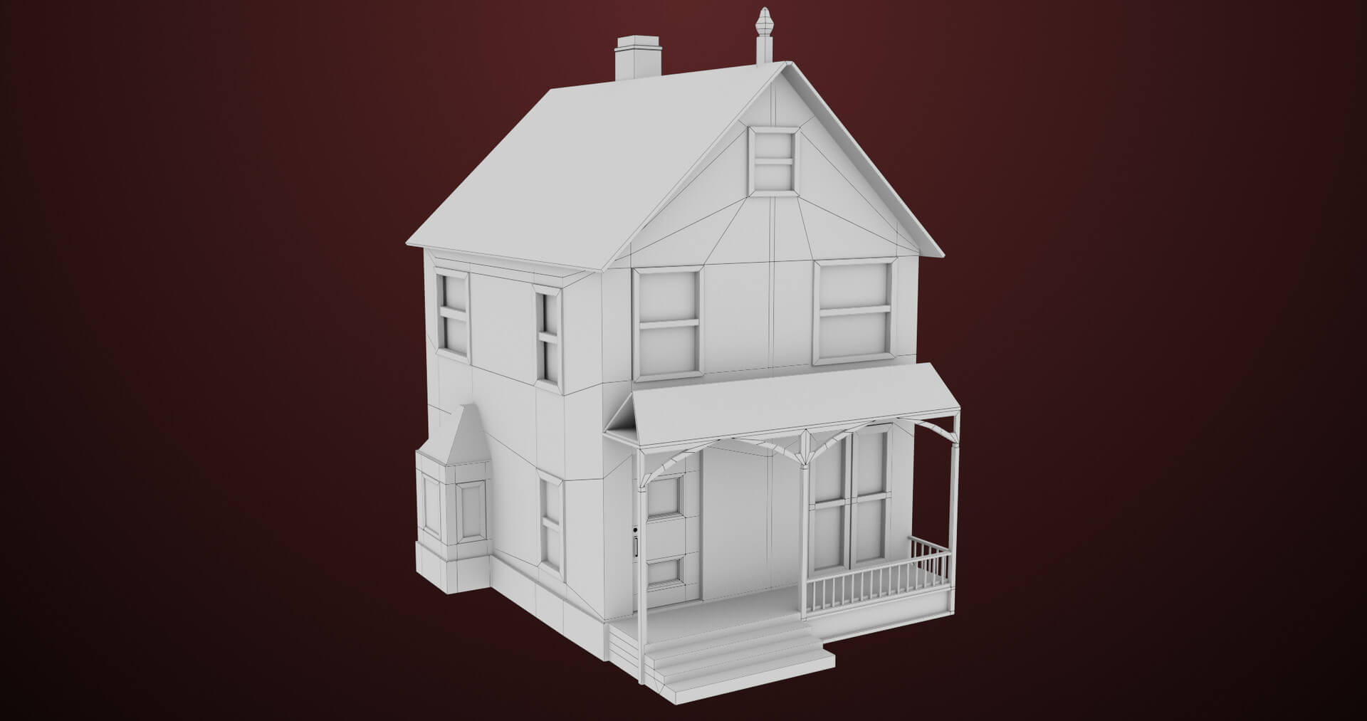 White Wooden House 01 All PBR Unity UE Textures - 3D Model by Eight Vertex