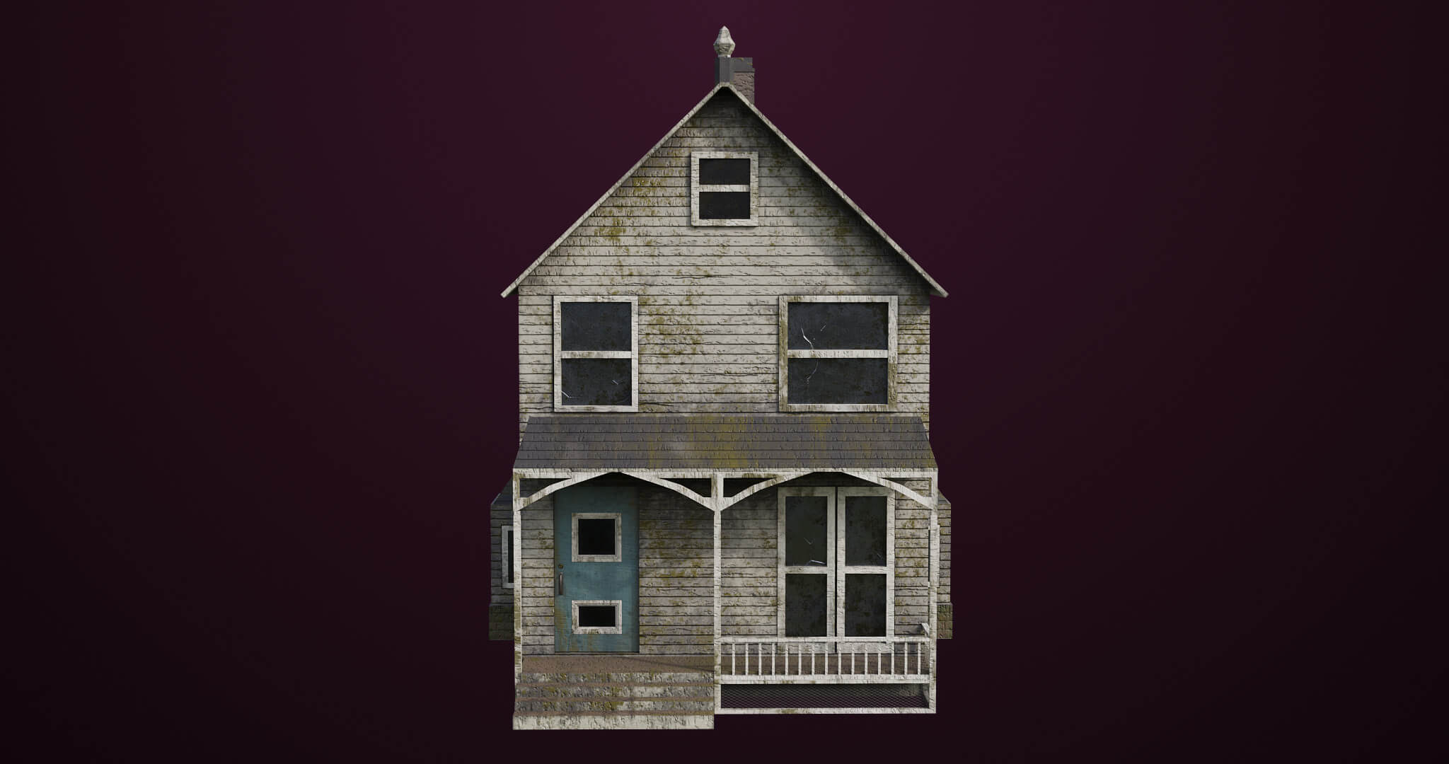 White Wooden Old Dusty House All PBR Unity UE Textures - 3D Model by ...