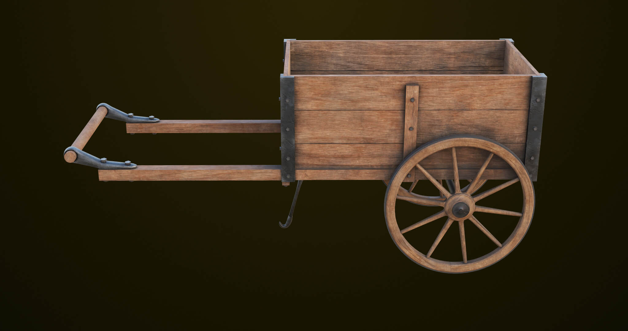 Wooden Cart 01 - 3D Model by Eight Vertex