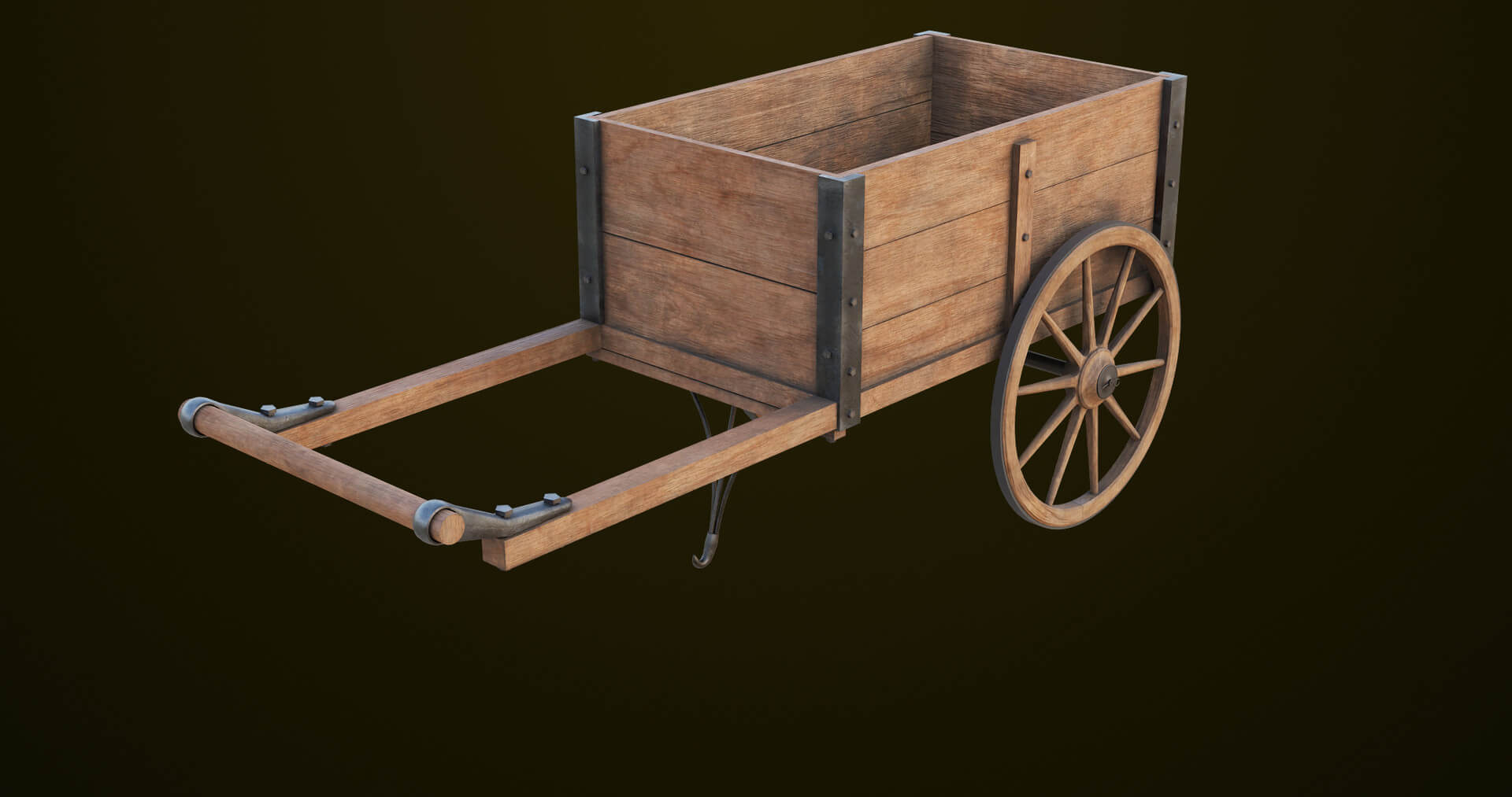 Wooden Cart 01 - 3D Model by Eight Vertex