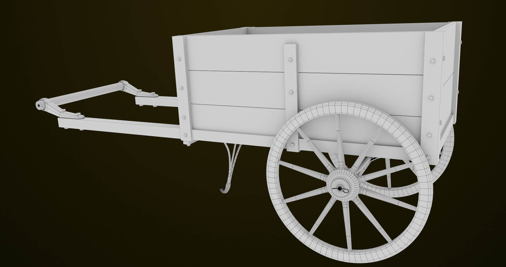 Wooden Cart 01 - 3D Model by Eight Vertex