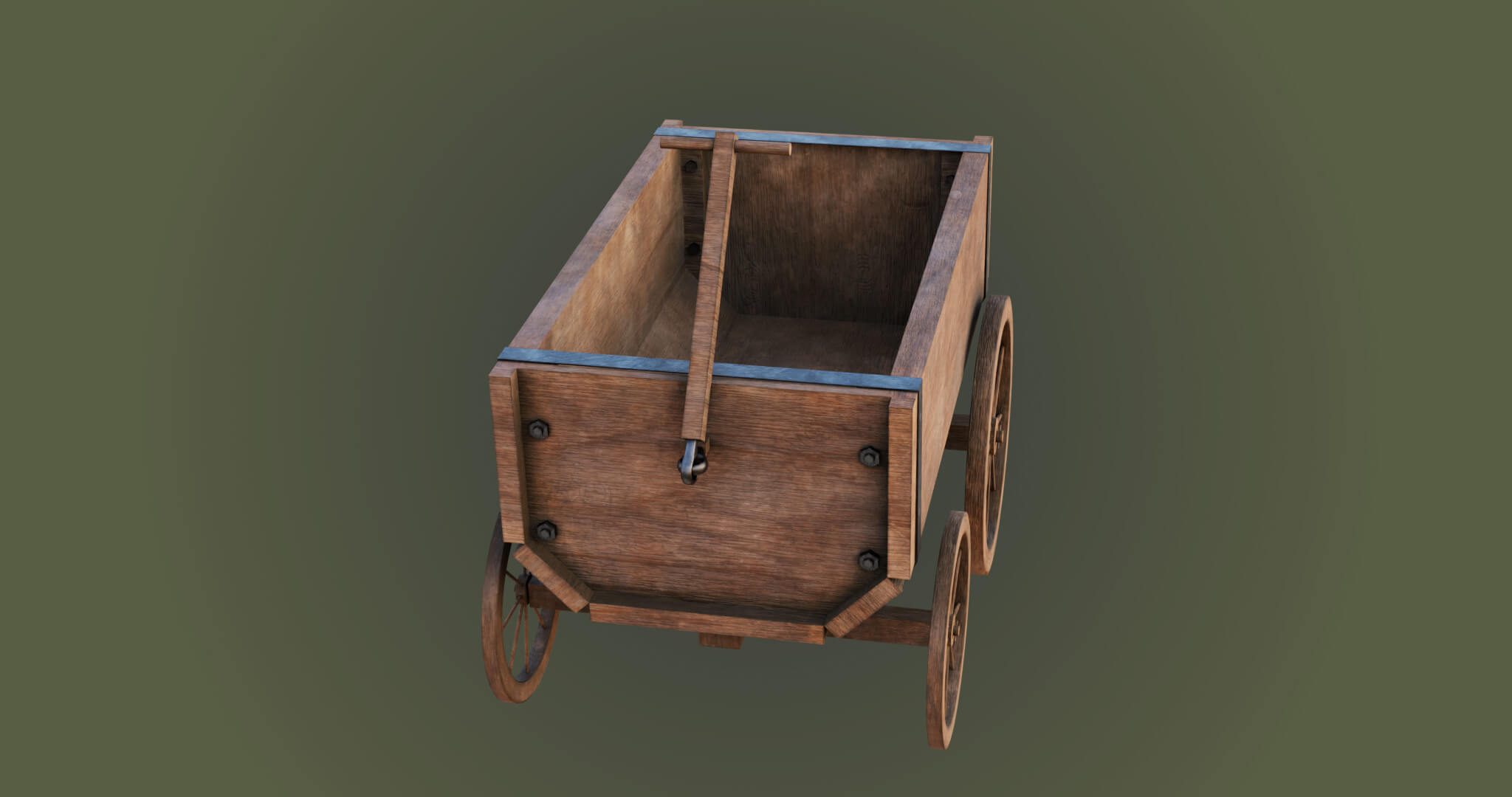Wooden Cart 02 - 3D Model by Eight Vertex