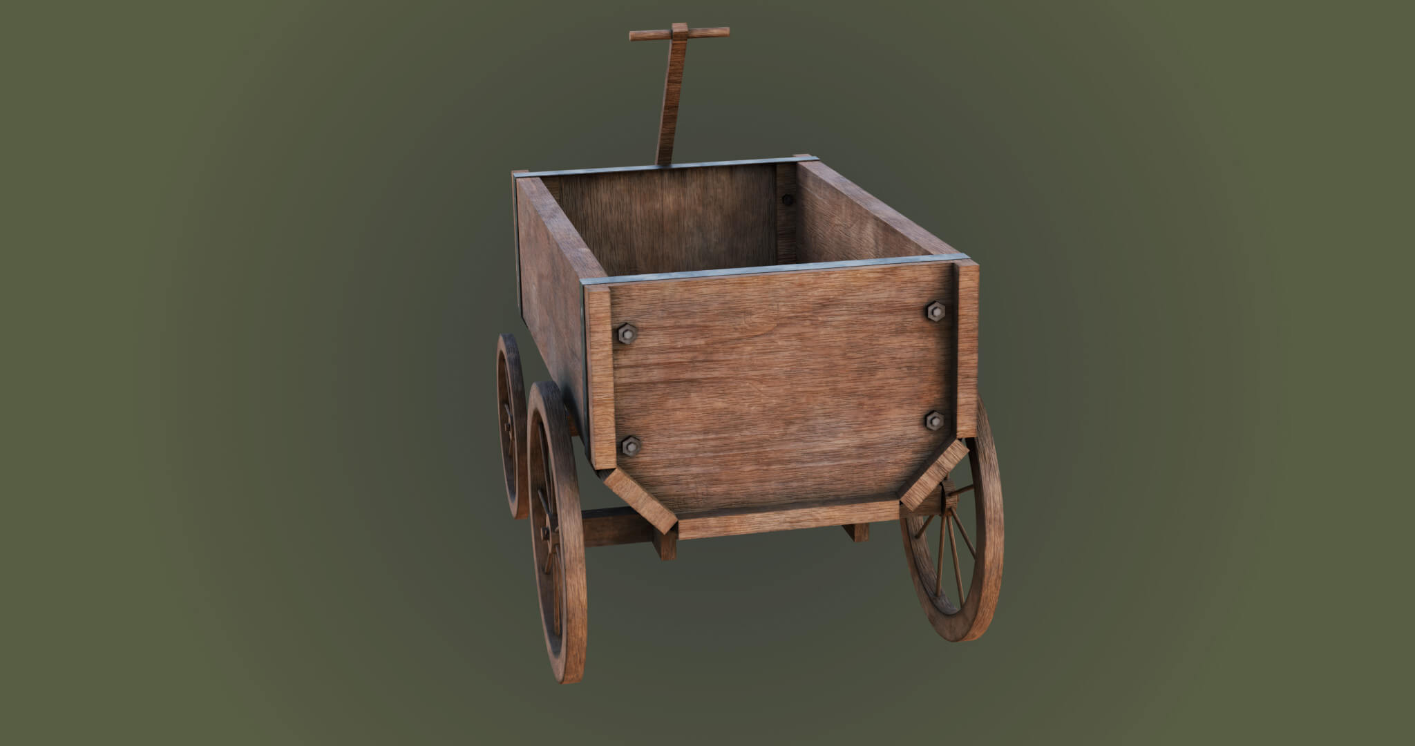Wooden Cart 02 - 3D Model by Eight Vertex