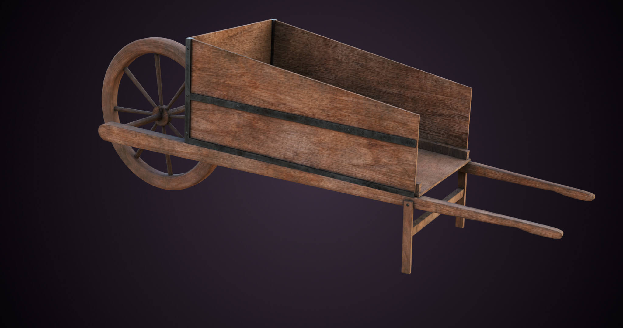 Wooden Cart 03 All PBR Unity UE Textures - 3D Model by Eight Vertex
