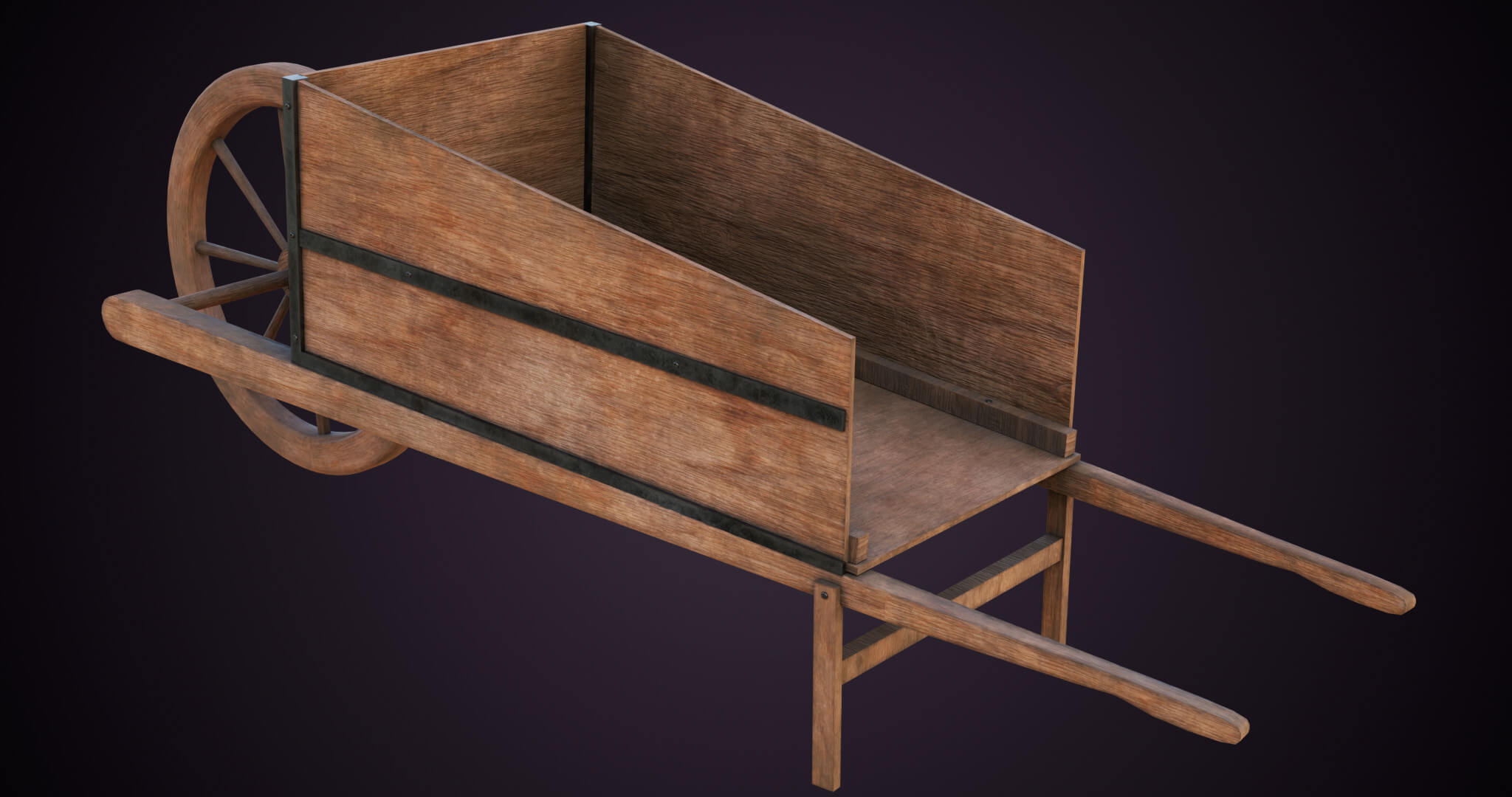 Wooden Cart 03 All PBR Unity UE Textures - 3D Model by Eight Vertex