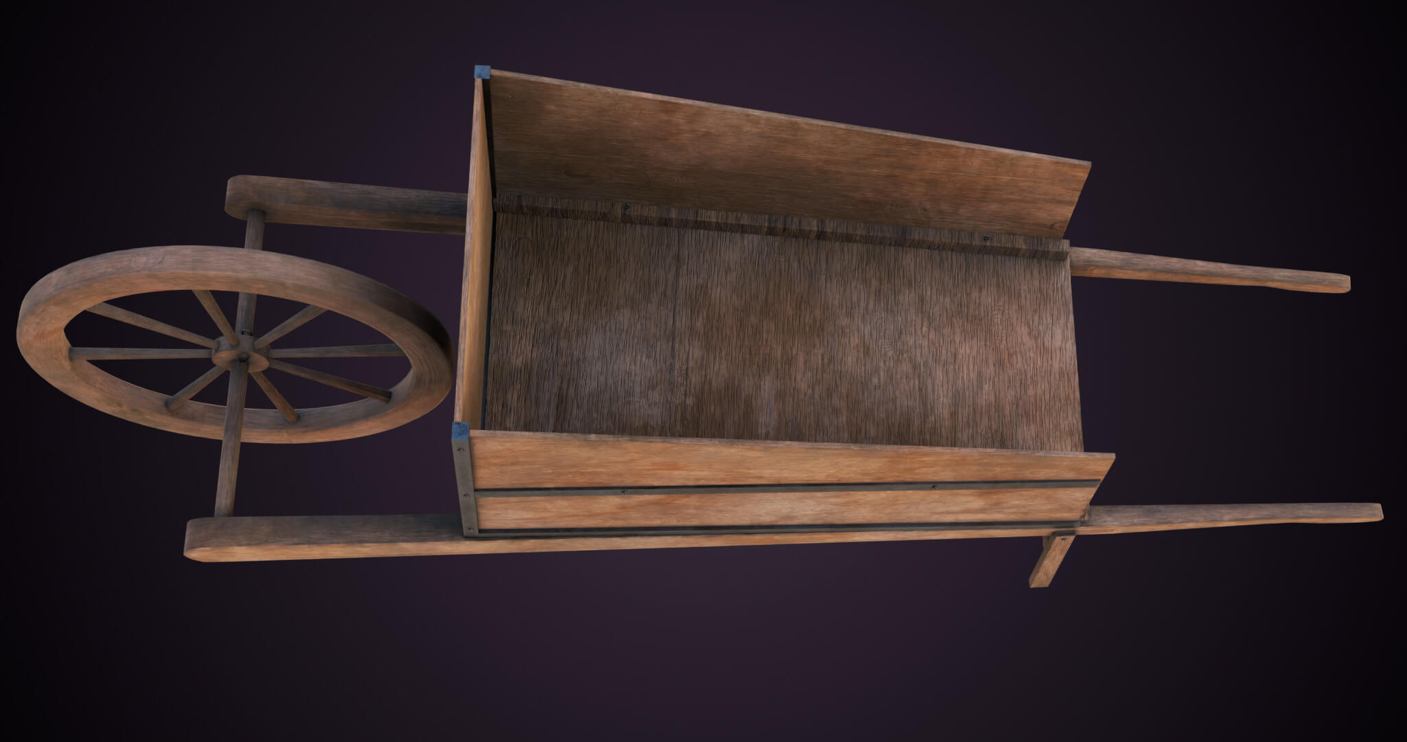 Wooden Cart 03 All PBR Unity UE Textures - 3D Model by Eight Vertex