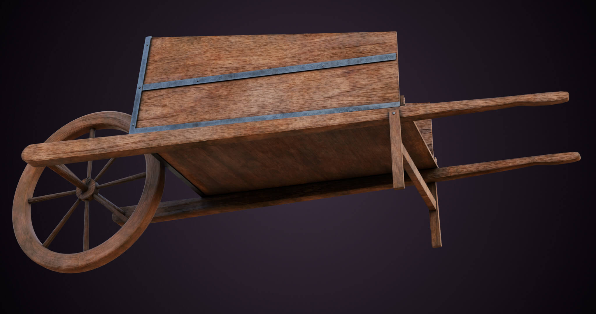 Wooden Cart 03 All PBR Unity UE Textures - 3D Model by Eight Vertex