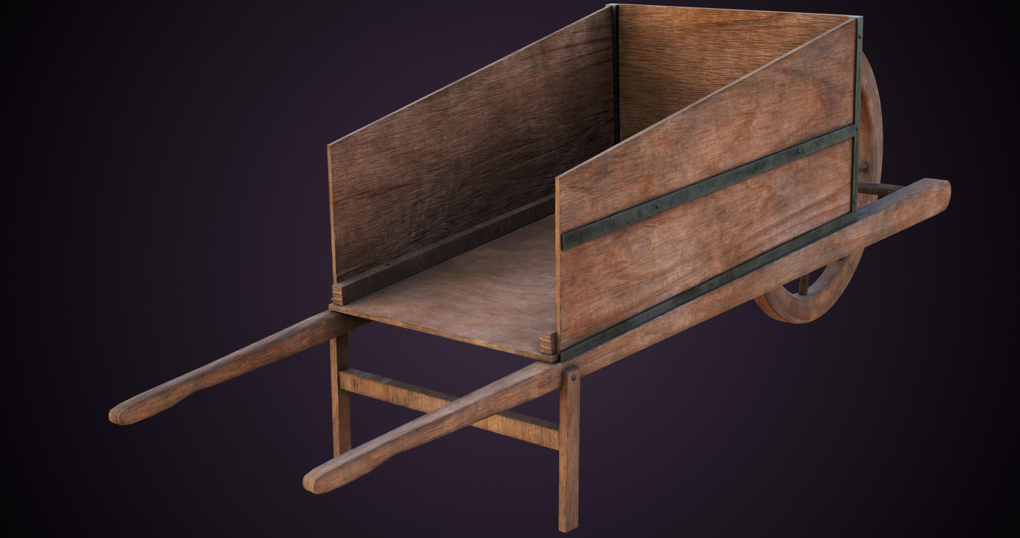 Wooden Cart 03 All PBR Unity UE Textures - 3D Model by Eight Vertex